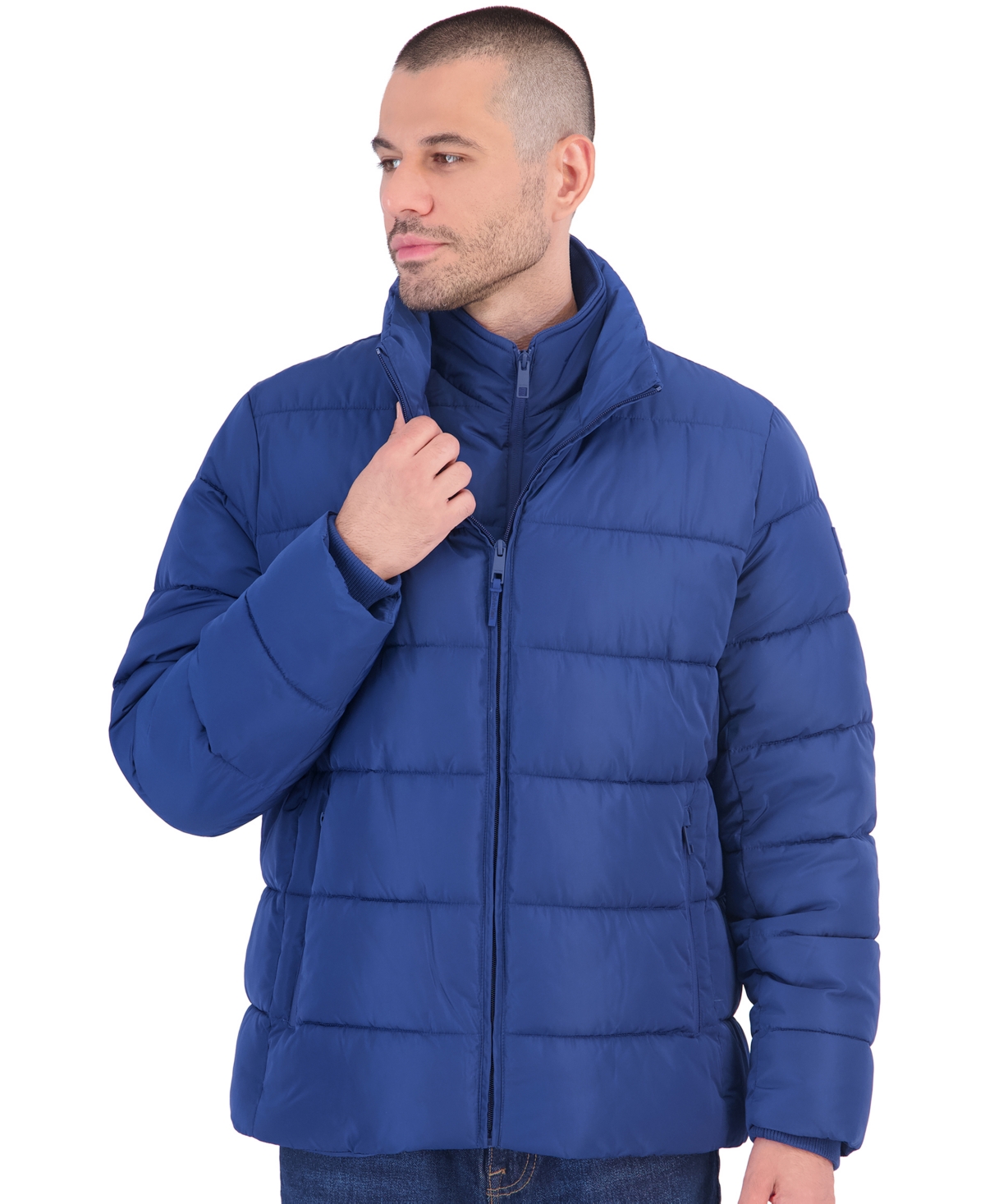Click here for Calvin Klein Mens Puffer Jacket - Blue prices