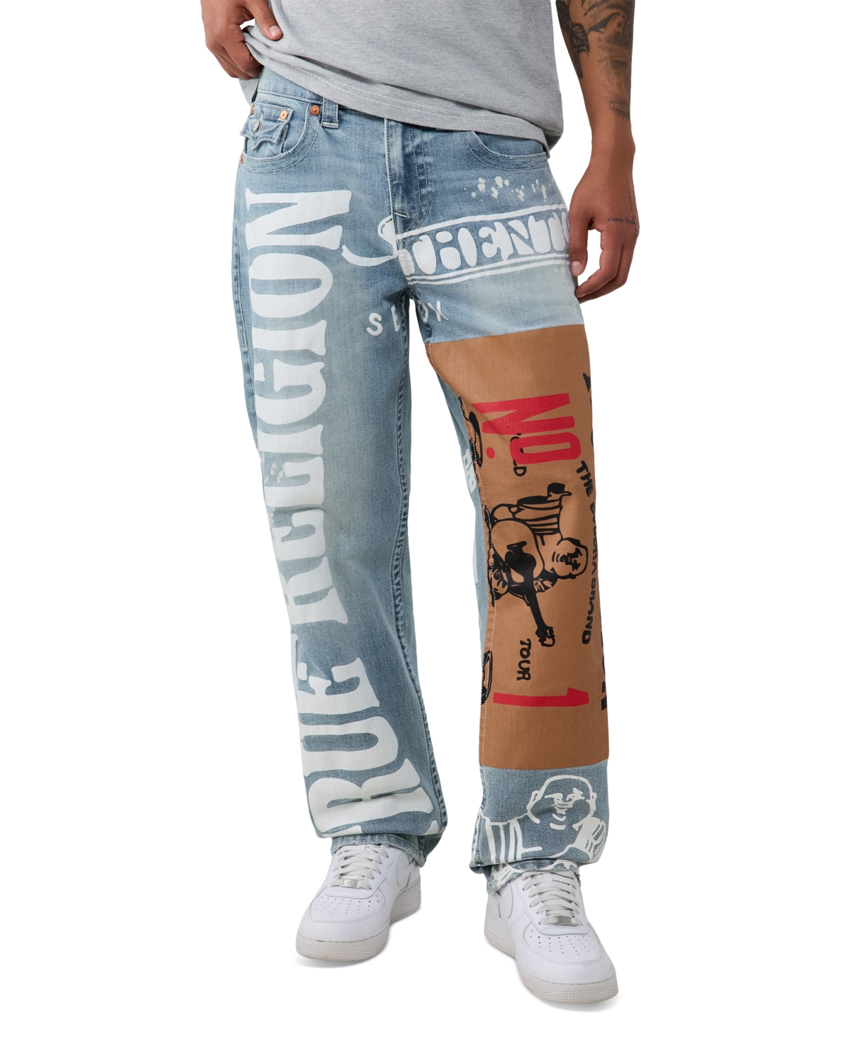 Click here for True Religion Mens Bobby Flap Baggy Jeans - Scuff... prices