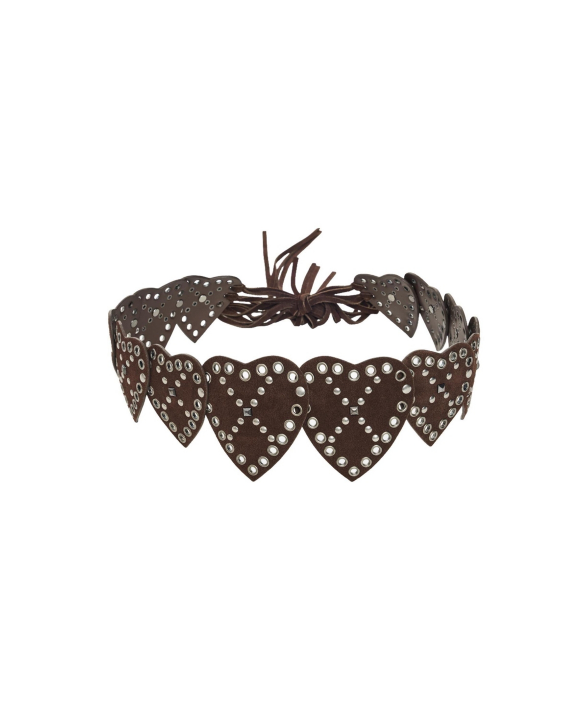 Click here for Desigual Womens Belt chains heart - Dark brown prices