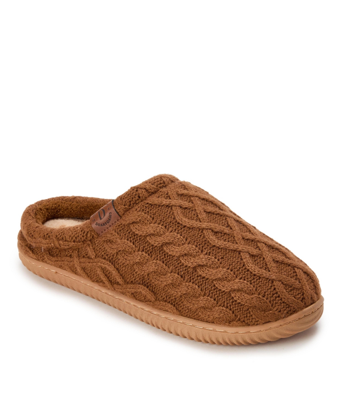 Click here for Dearfoams Mens Case Casual Clog Slippers - Chestnu... prices