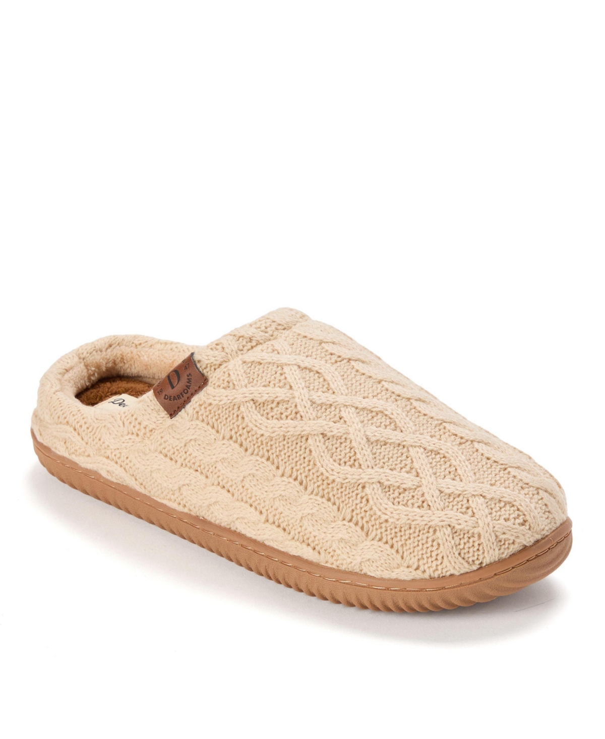 Click here for Dearfoams Mens Case Casual Clog Slippers - Creme b... prices