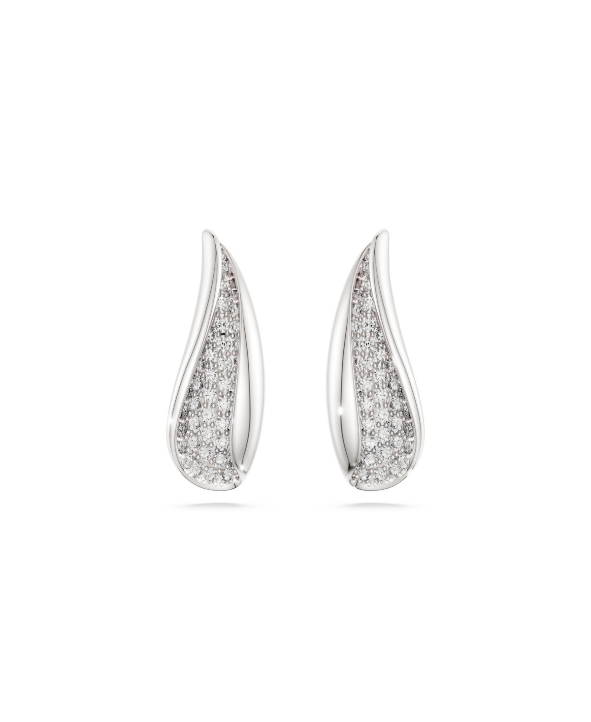 Click here for Swarovski Sterling Silver-Plated White Crystals Ea... prices