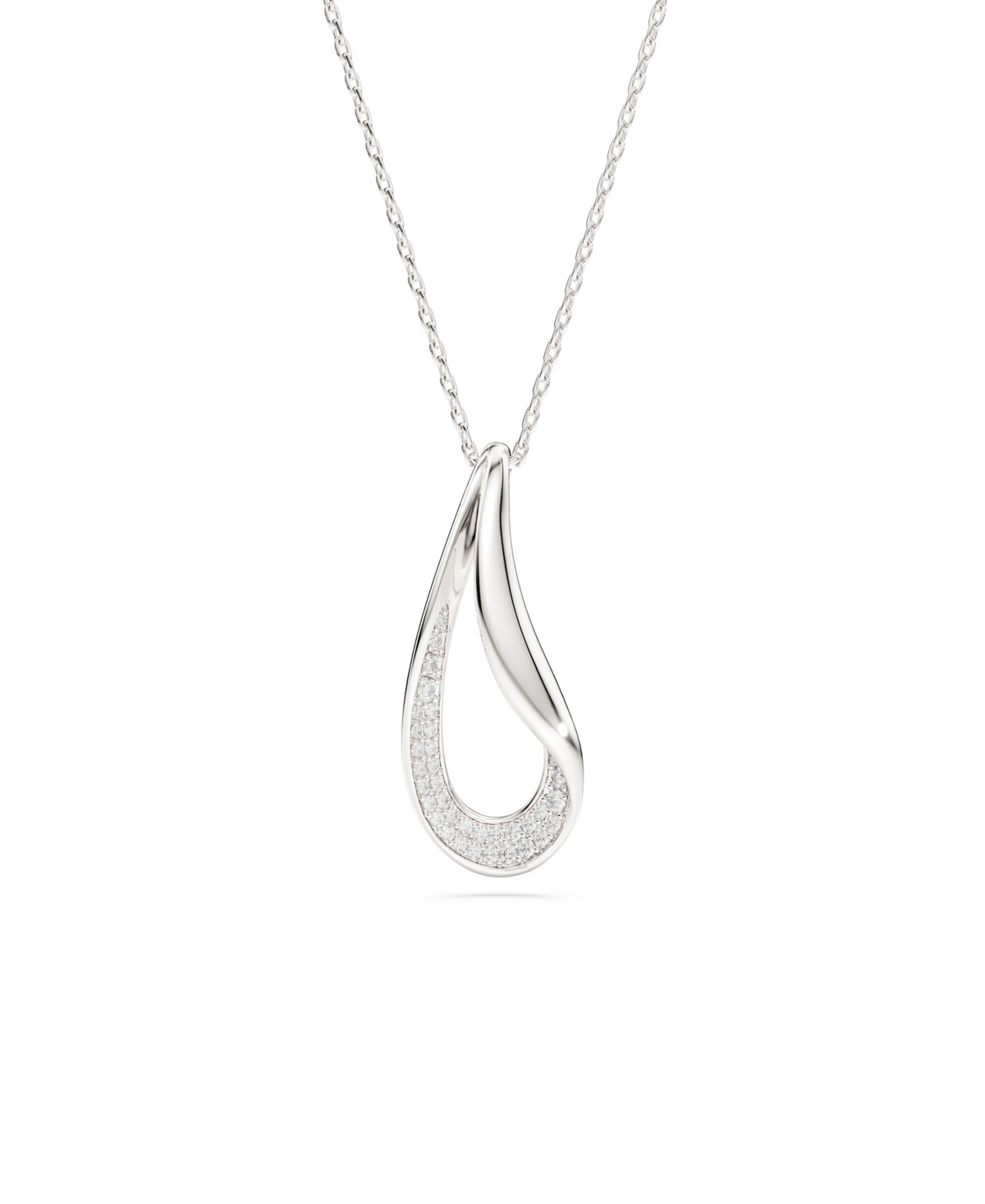 Click here for Swarovski Sterling Silver-Plated White Crystals Ne... prices