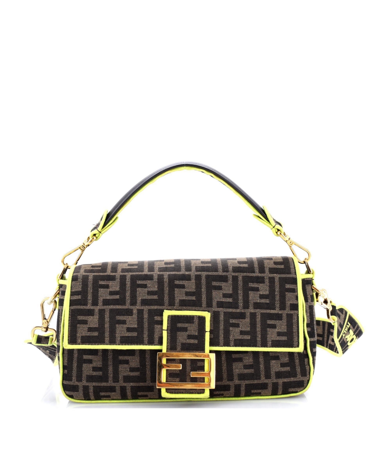Click here for Pre-Owned Fendi Medium Baguette Nm Bag Zucca Canva... prices