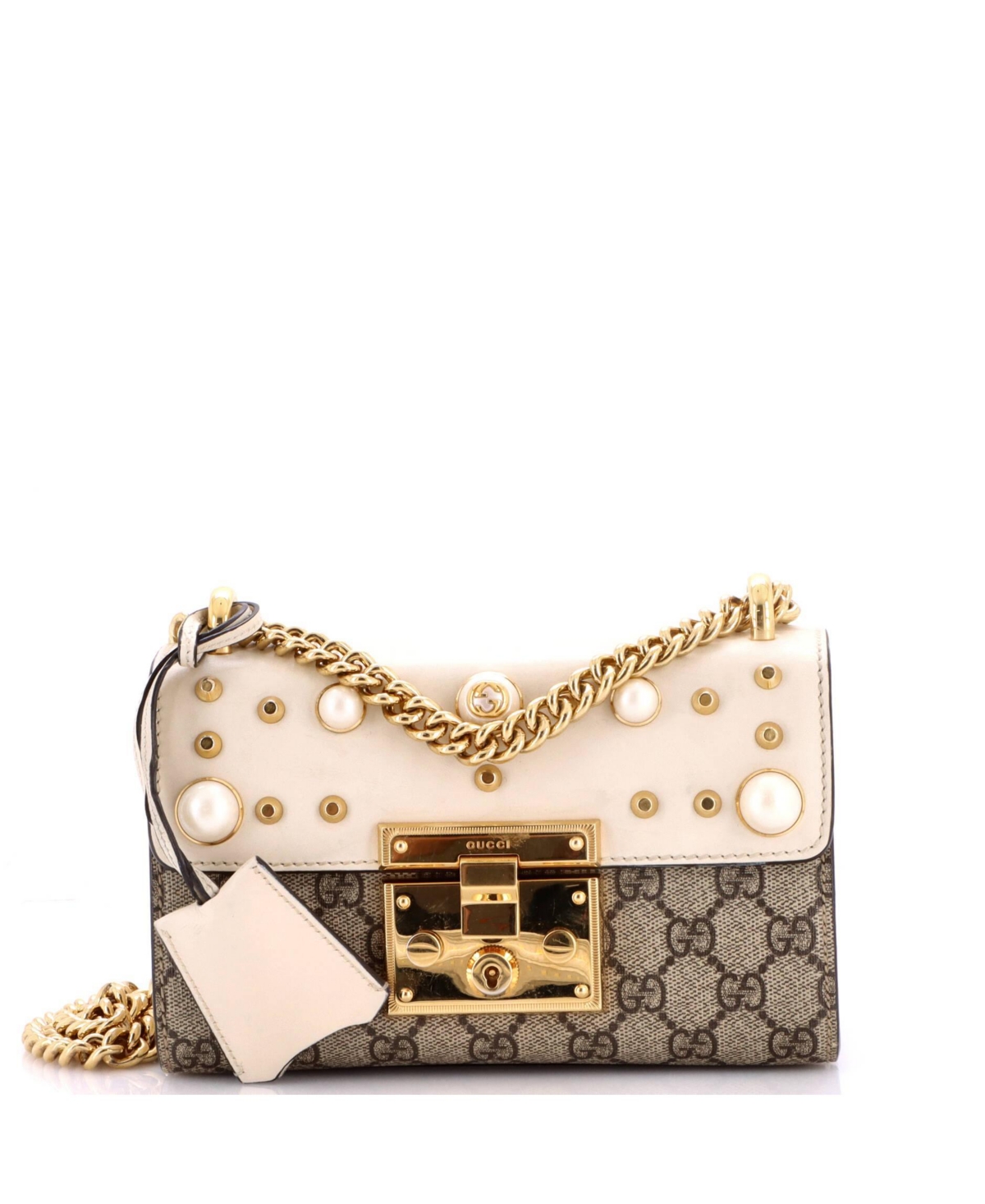Click here for Pre-Owned Gucci Small Pearly Padlock Shoulder Bag... prices