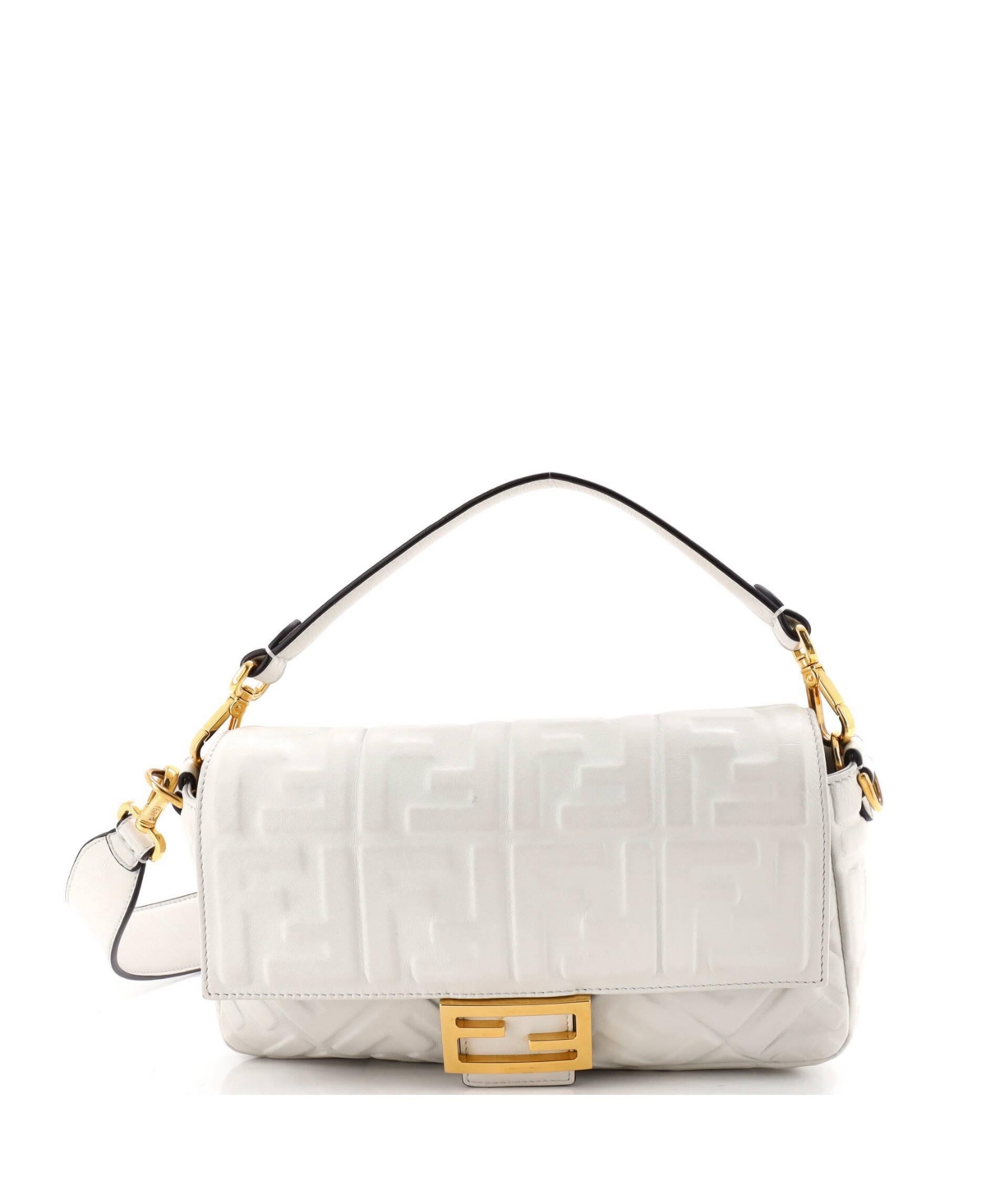 Click here for Pre-Owned Fendi Medium Baguette Nm Bag Zucca Embos... prices