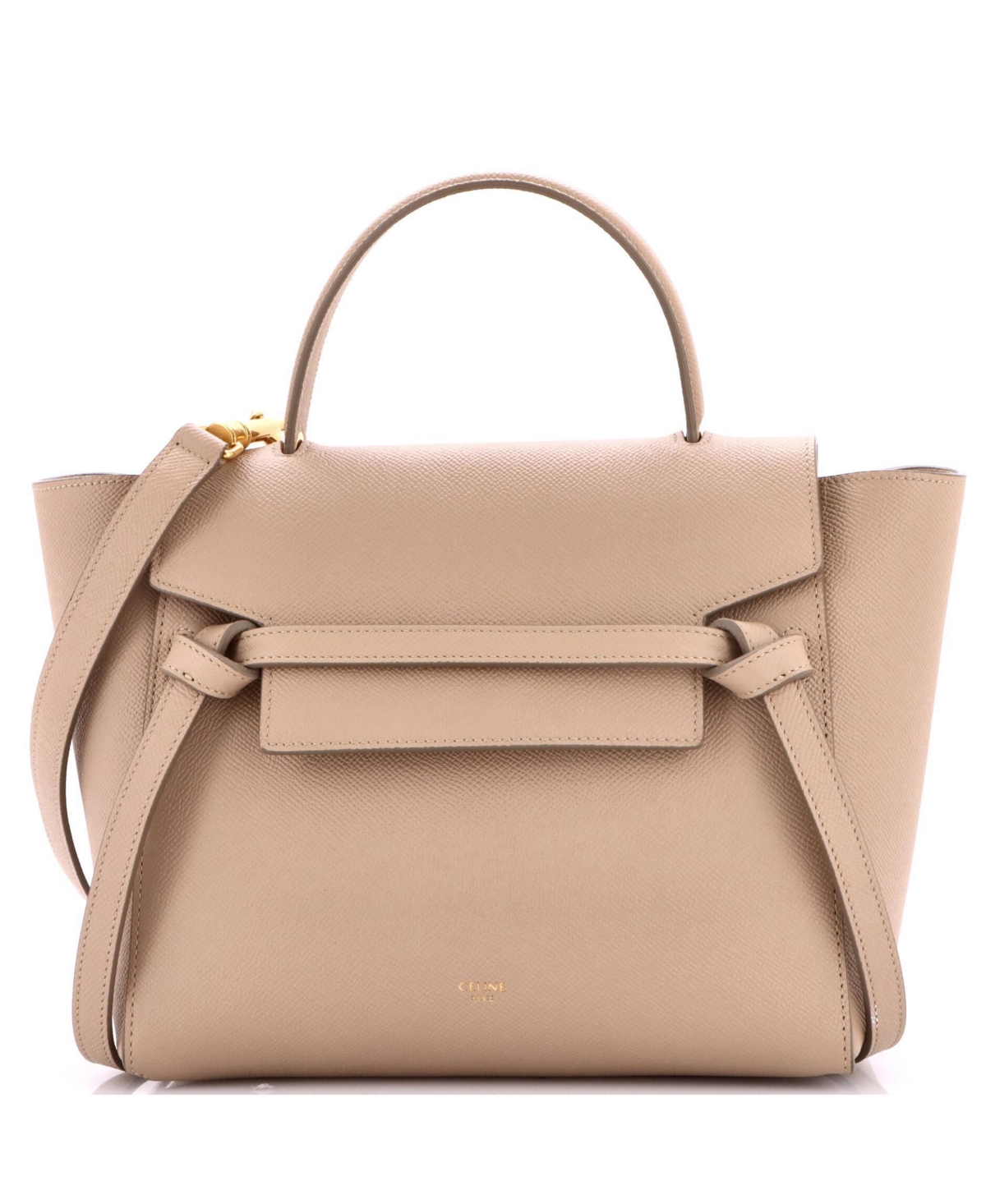 Click here for Pre-Owned Celine Micro Belt Bag Textured Leather -... prices