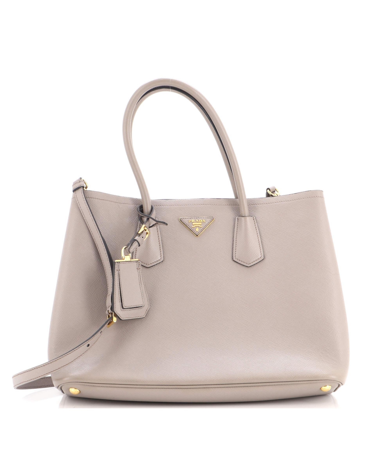 Click here for Pre-Owned Prada Large Cuir Double Tote Saffiano Le... prices