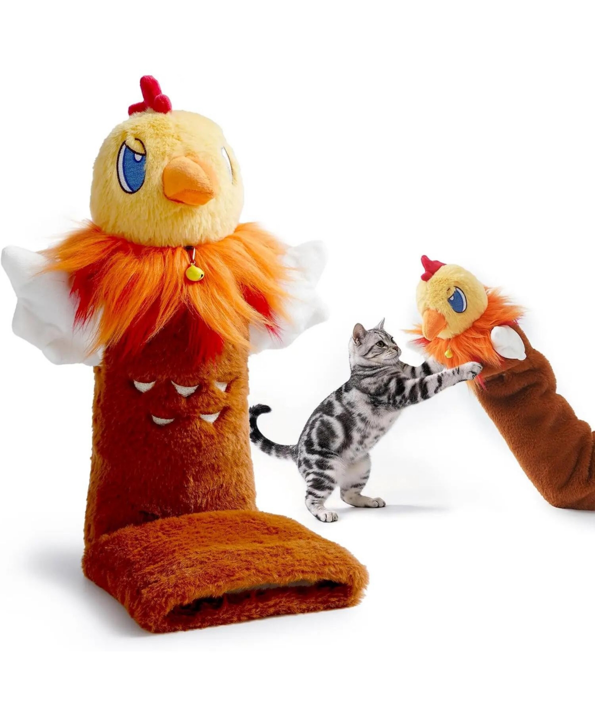 Click here for Nocciola Pure Toy Rumble Roo Cat Wrestling Toy  22... prices