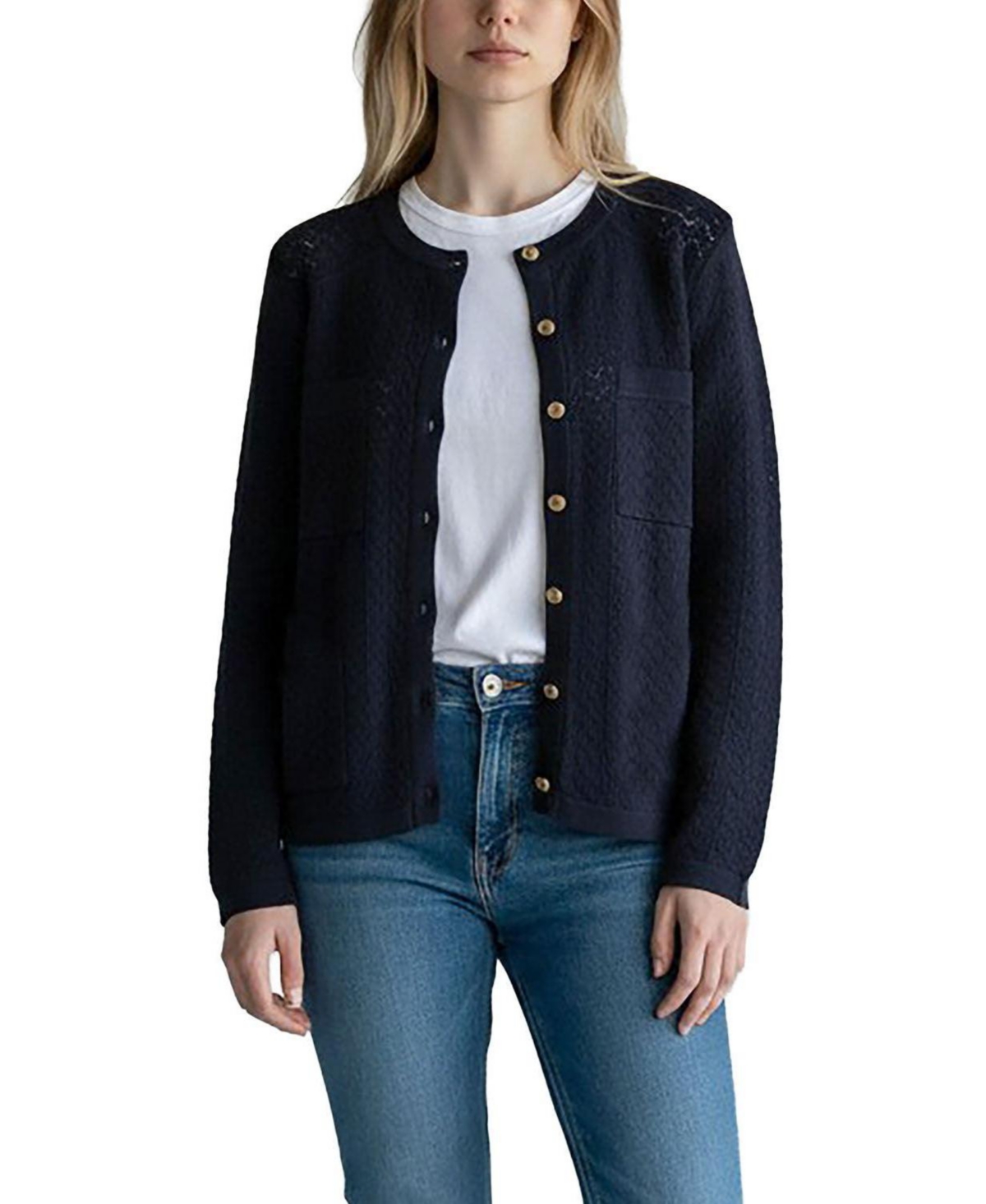 Click here for Hope & Henry Womens Organic Cotton Pointelle Cardi... prices