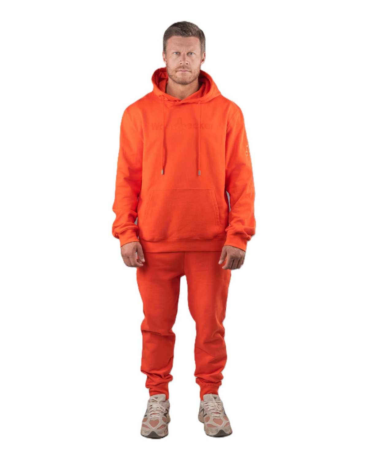 Click here for Woodpecker Mens Cotton Sweatsuit - Blood orange prices
