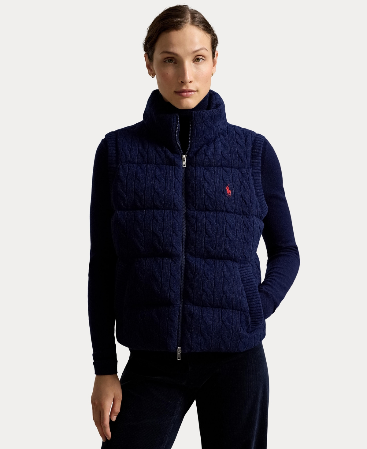 Click here for Polo Ralph Lauren Womens Carly Cable-Knit Wool-Cas... prices