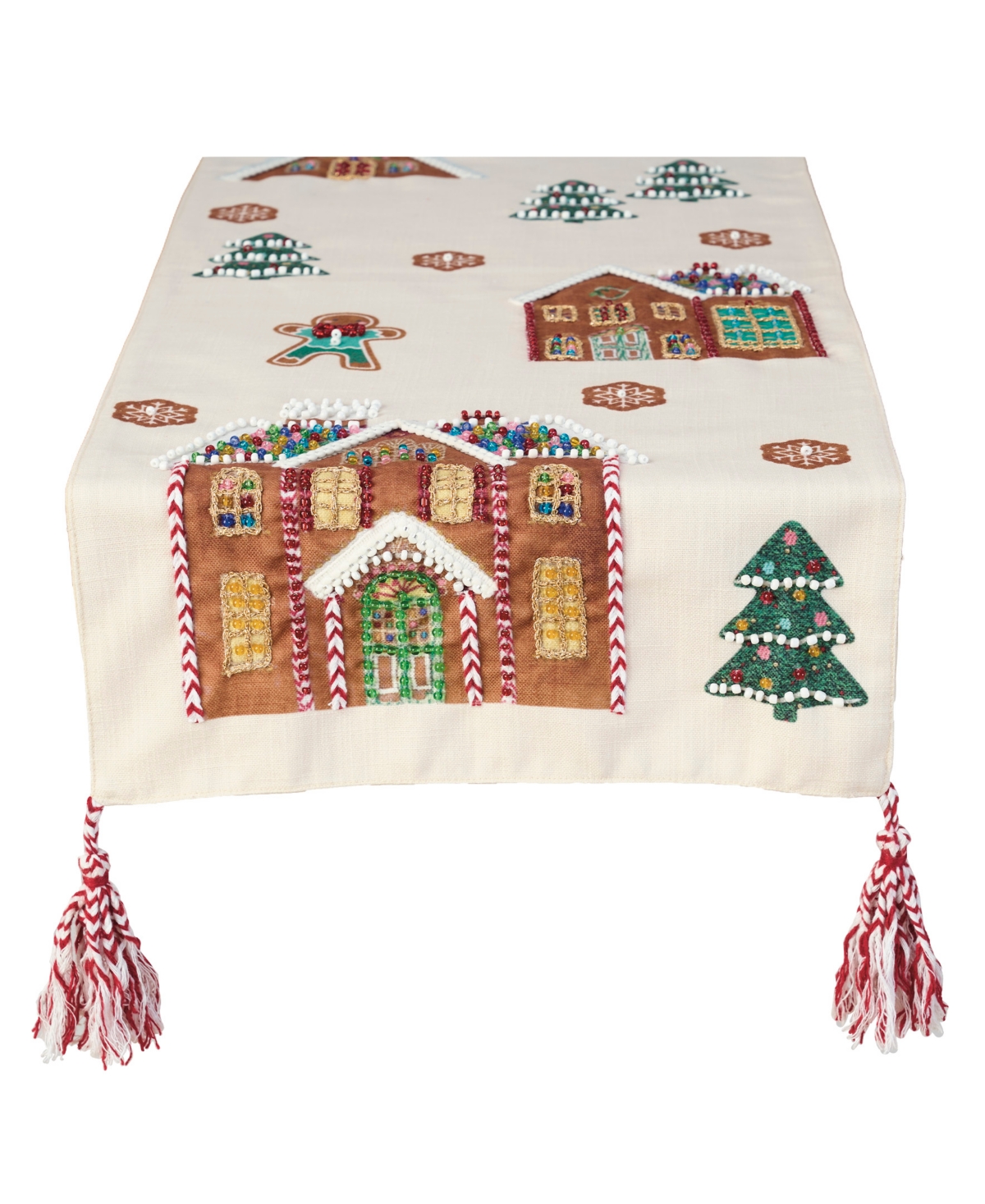Click here for Tableau Gingerbread Manor 72 Table Runner - Multi prices