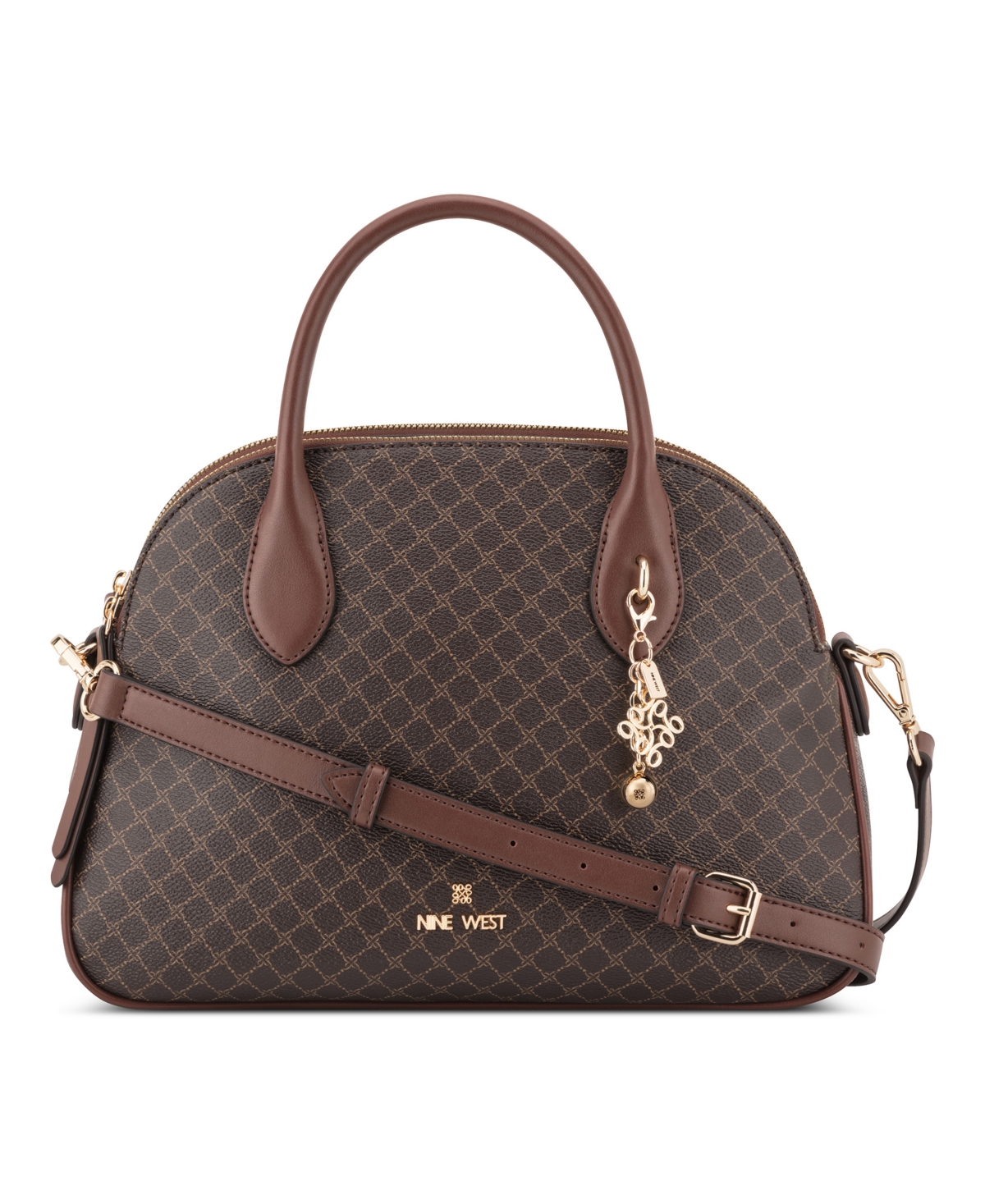 Click here for Nine West Calianna Dome Medium Satchel Handbag - B... prices