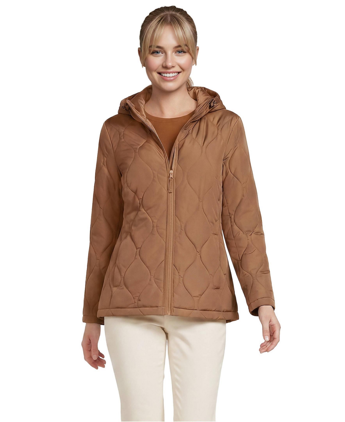 Click here for Lands End Womens FeatherFree Quilted Insulated Jac... prices