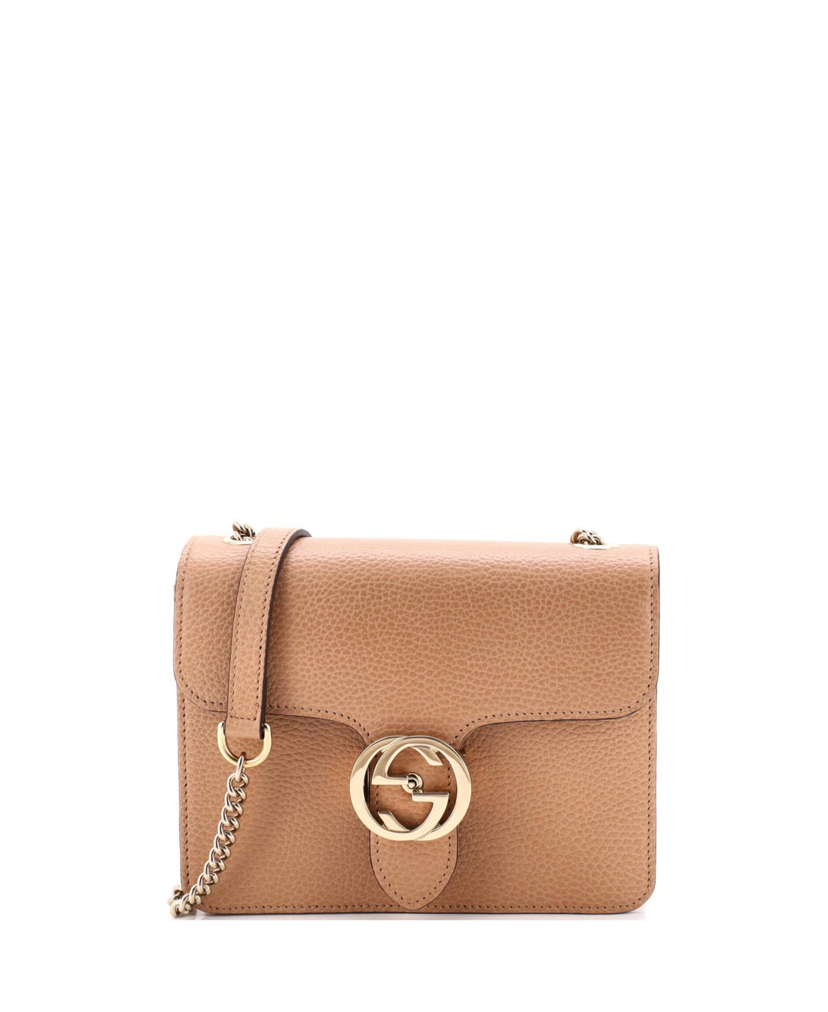 Click here for Pre-Owned Gucci Small Interlocking Shoulder Bag Le... prices