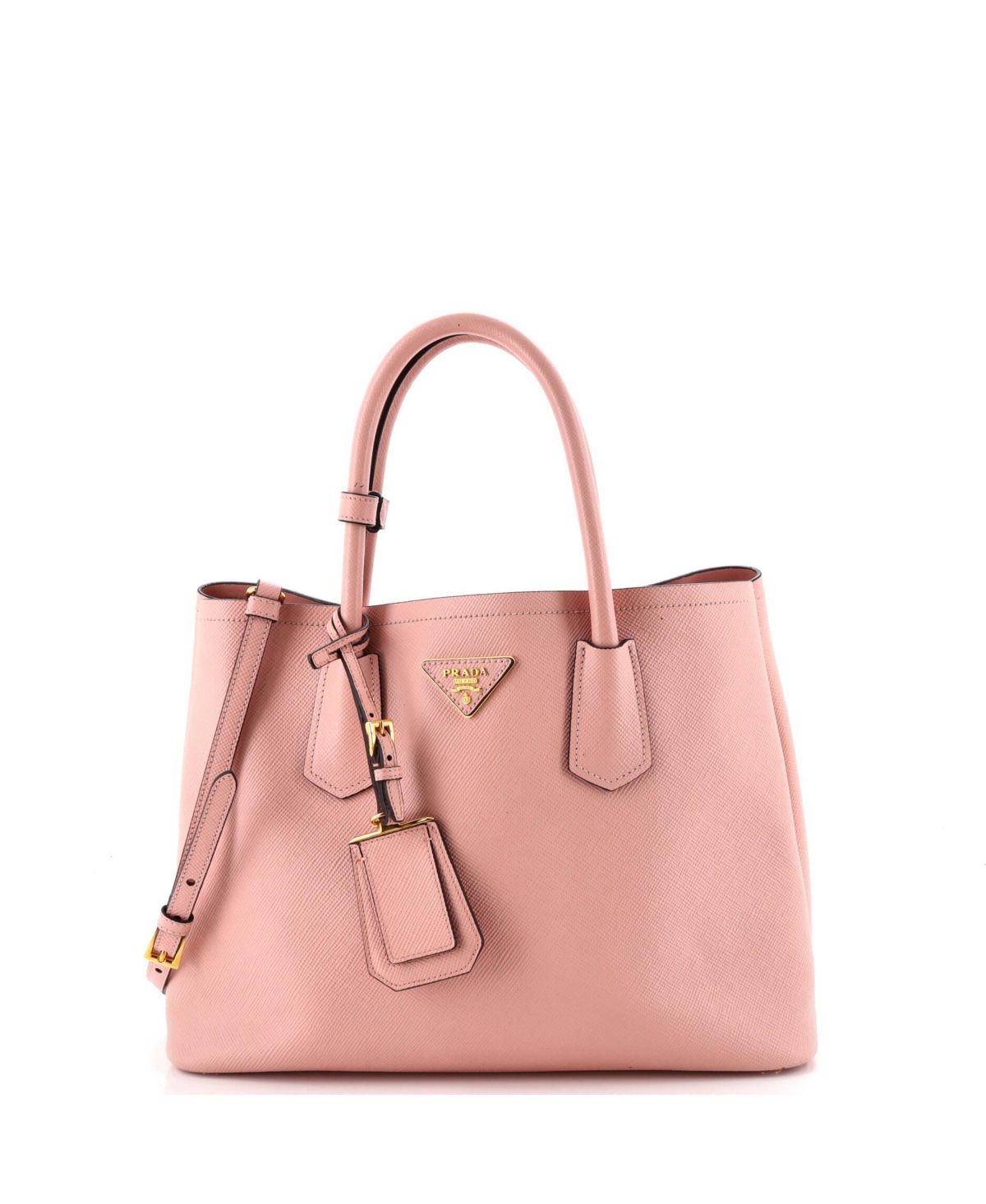 Click here for Pre-Owned Prada Medium Cuir Double Tote Saffiano L... prices