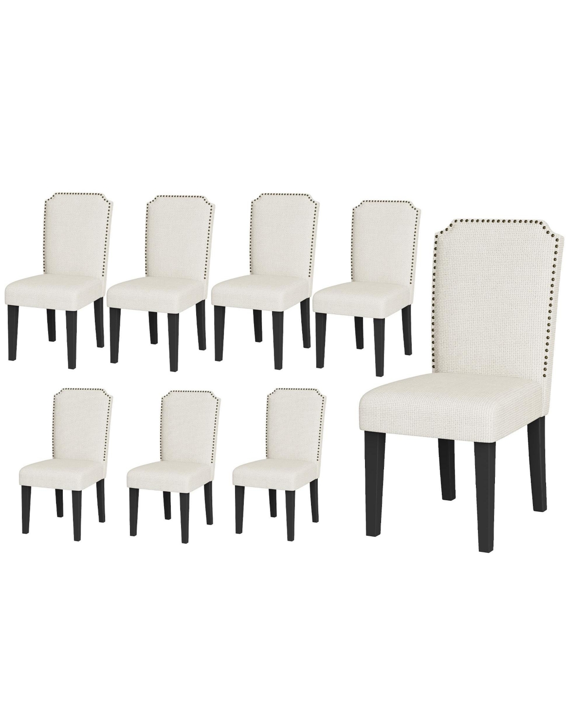 Click here for homfan Dining Chairs Set of 8  Wood Legs  Up to 50... prices