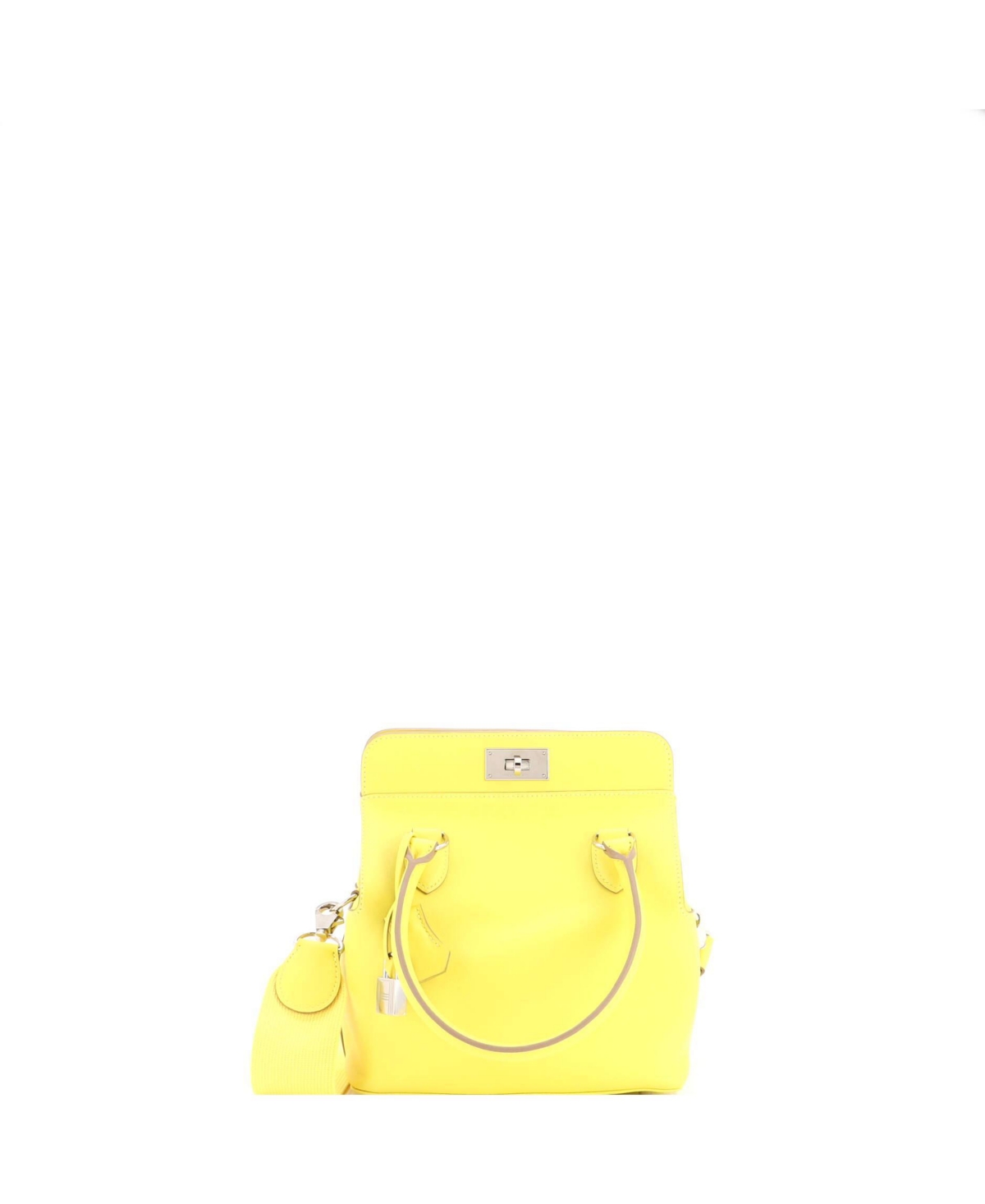Click here for Pre-Owned Hermes 20 Toolbox Bag Swift - Yellow prices