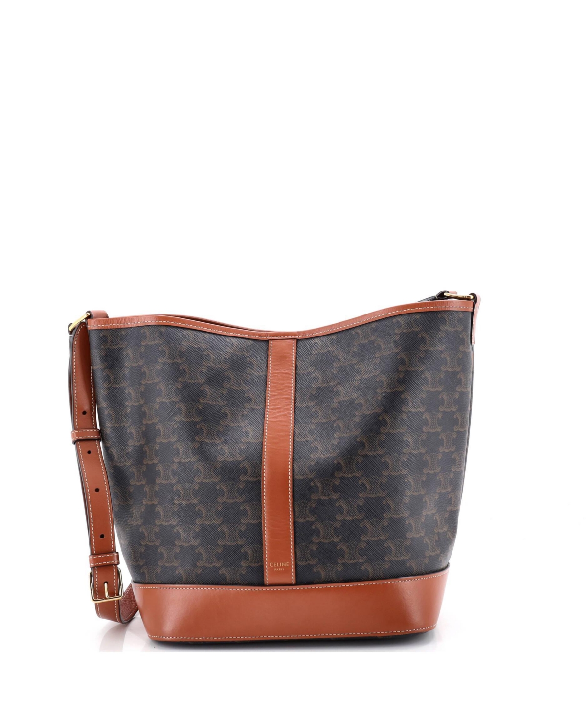 Click here for Pre-Owned Celine Medium Bucket Bag Triomphe Coated... prices