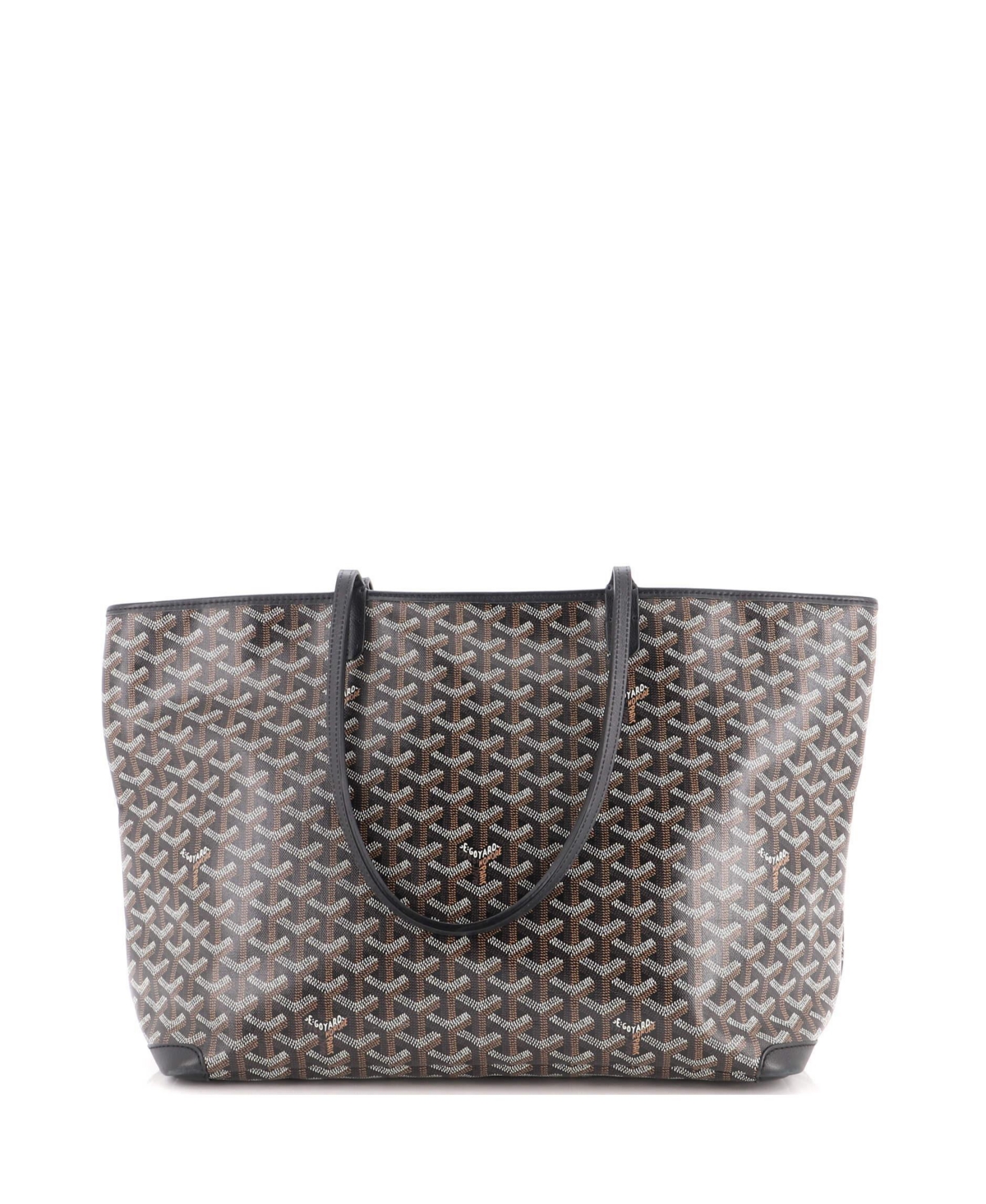 Click here for Pre-Owned Goyard Mm Artois Tote Coated Canvas - Bl... prices