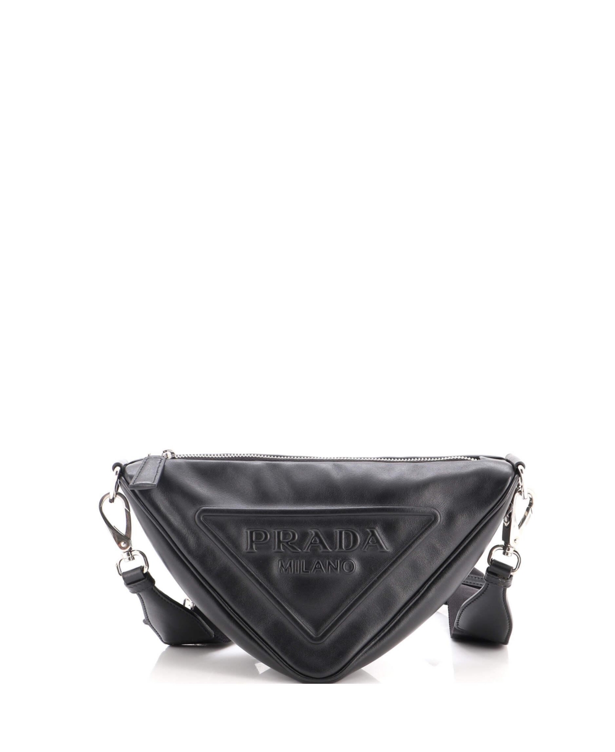Click here for Pre-Owned Prada Small Triangle Logo Zip Crossbody... prices