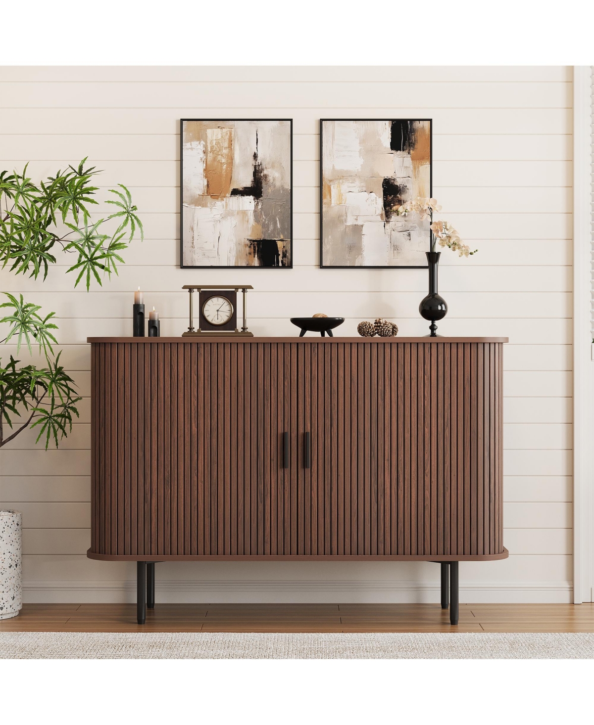 Click here for Vabches Buffet Sideboard Storage Cabinet  Fluted C... prices
