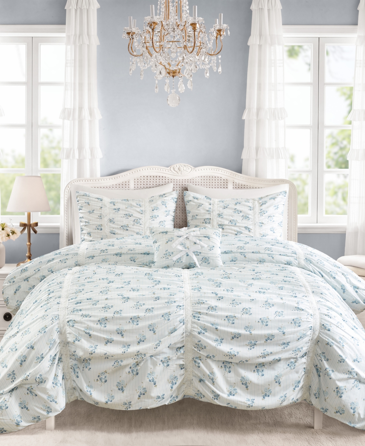 Click here for Intelligent Design Anabelle Ruched Floral 3-Piece... prices