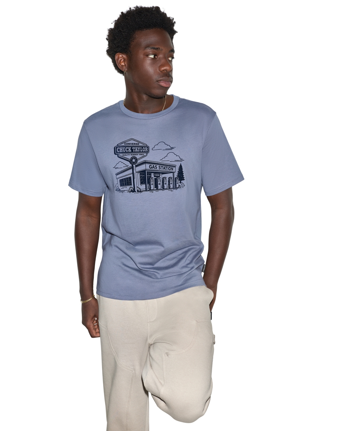 Click here for Converse Mens Chuck Taylor Gas Station Graphic T-S... prices