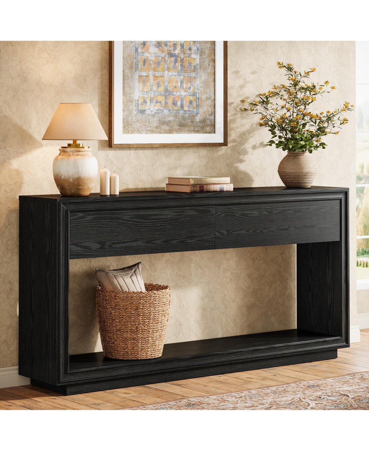 Click here for Tribesigns 63 Console Table with 2 Drawers  Farmho... prices
