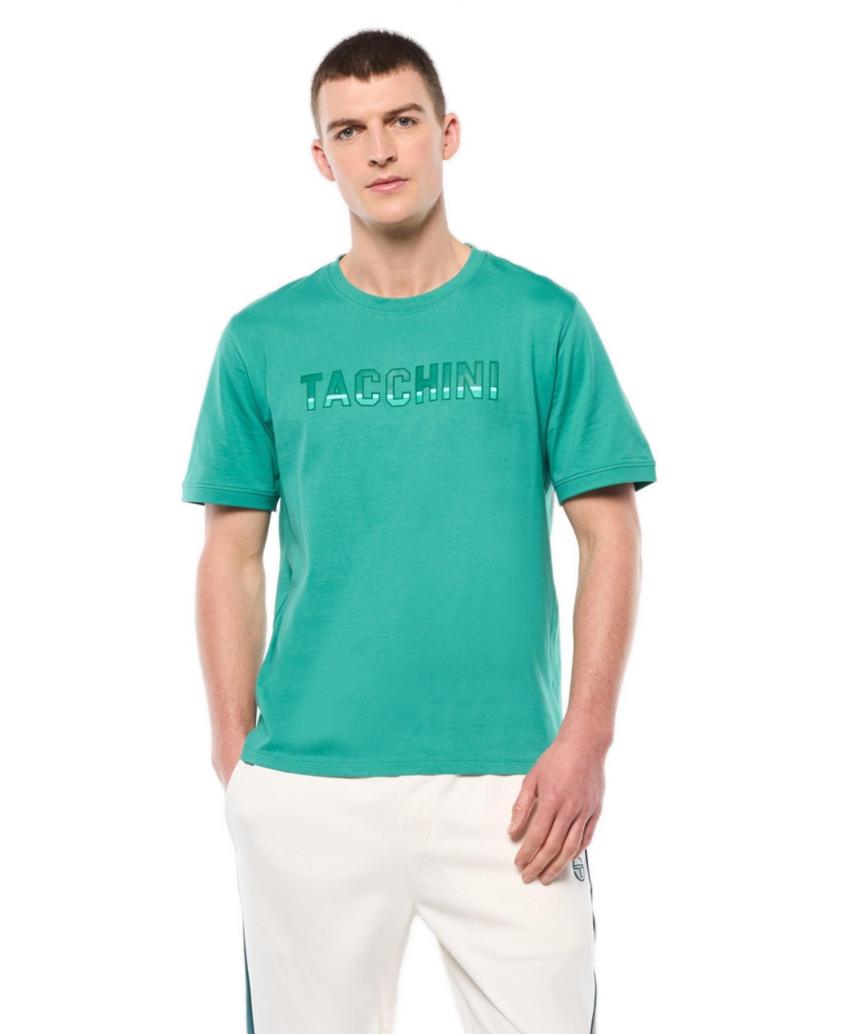 Click here for Sergio Tacchini Mens Strisce T-Shirt - Bottle gree... prices