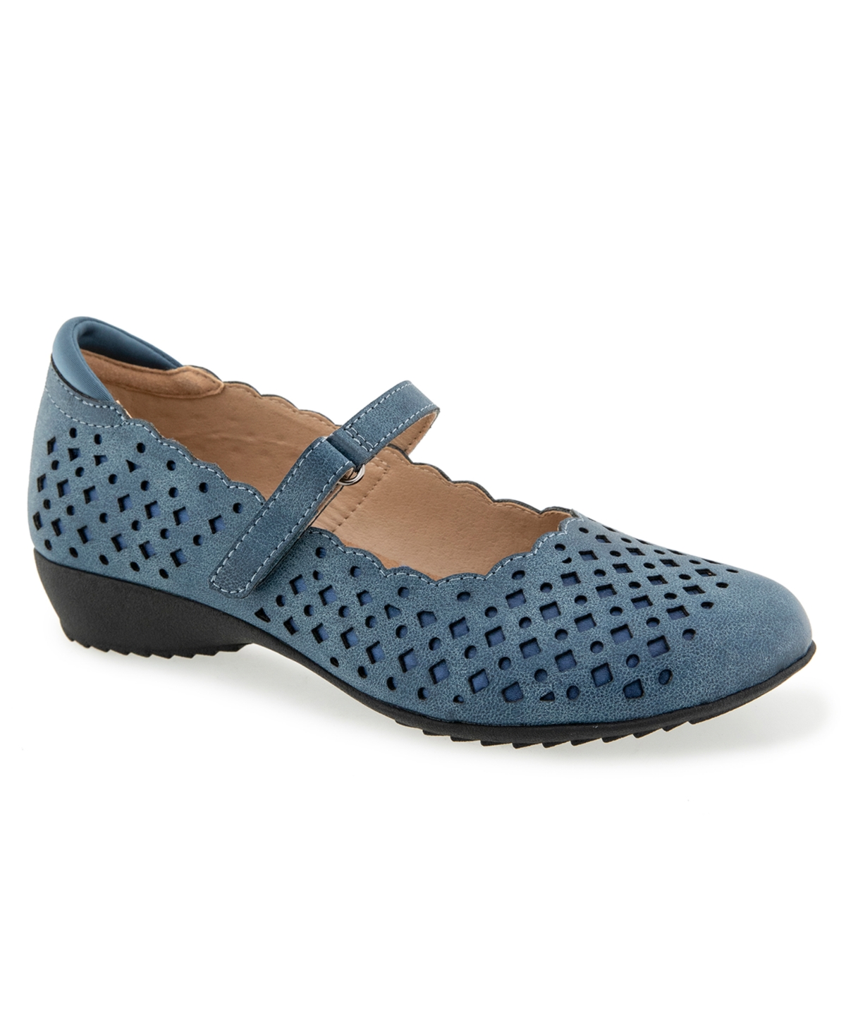 Click here for Jbu Womens Nancy Mary Jane Round Toe Flats - Denim prices