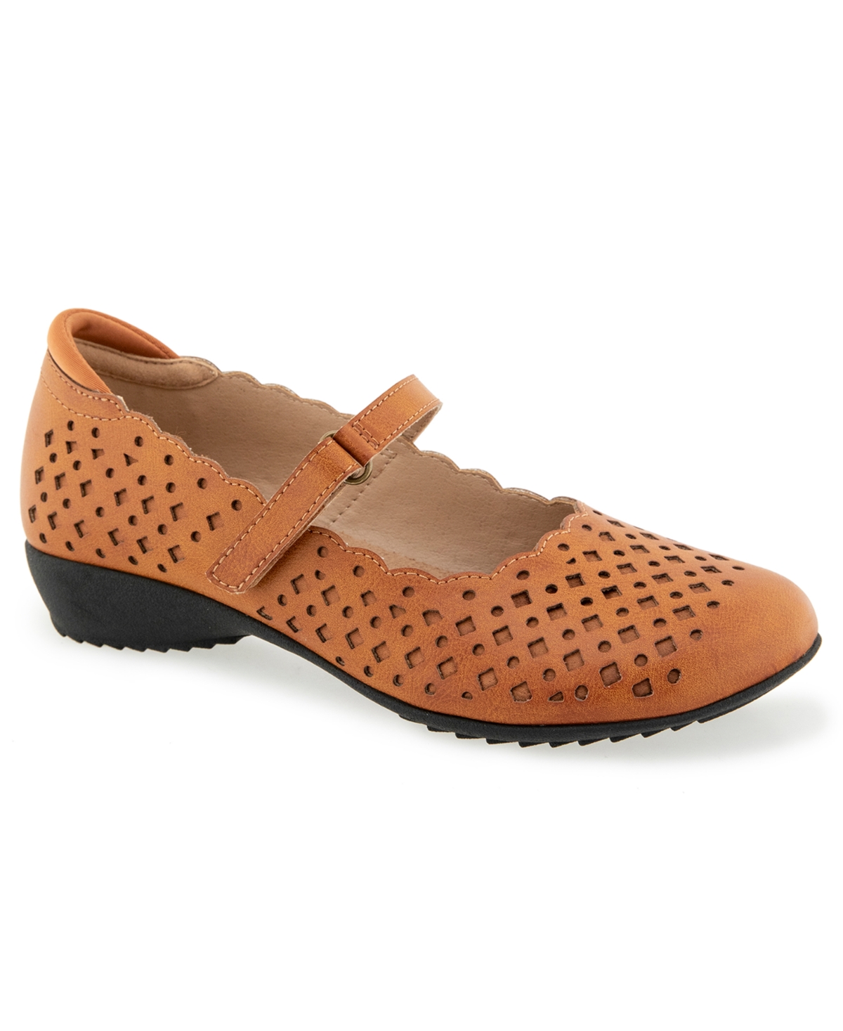 Click here for Jbu Womens Nancy Mary Jane Round Toe Flats - Tan prices