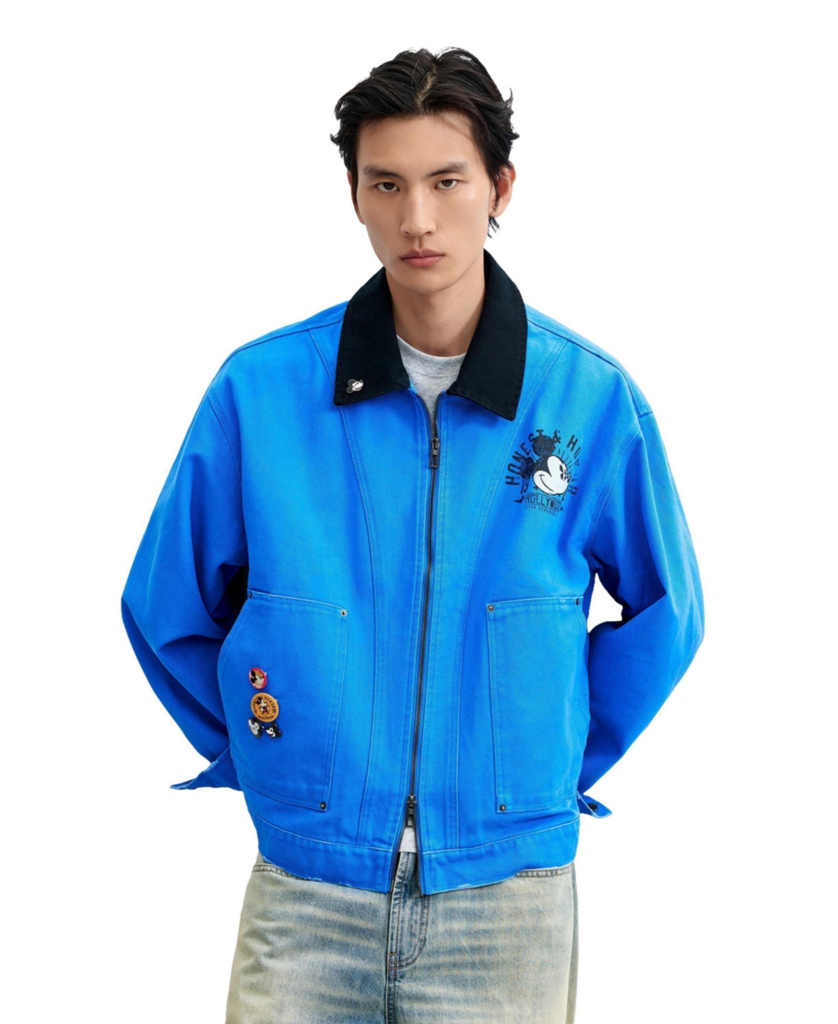 Click here for Desigual Mens Printed Mickey jacket - Dark blue prices