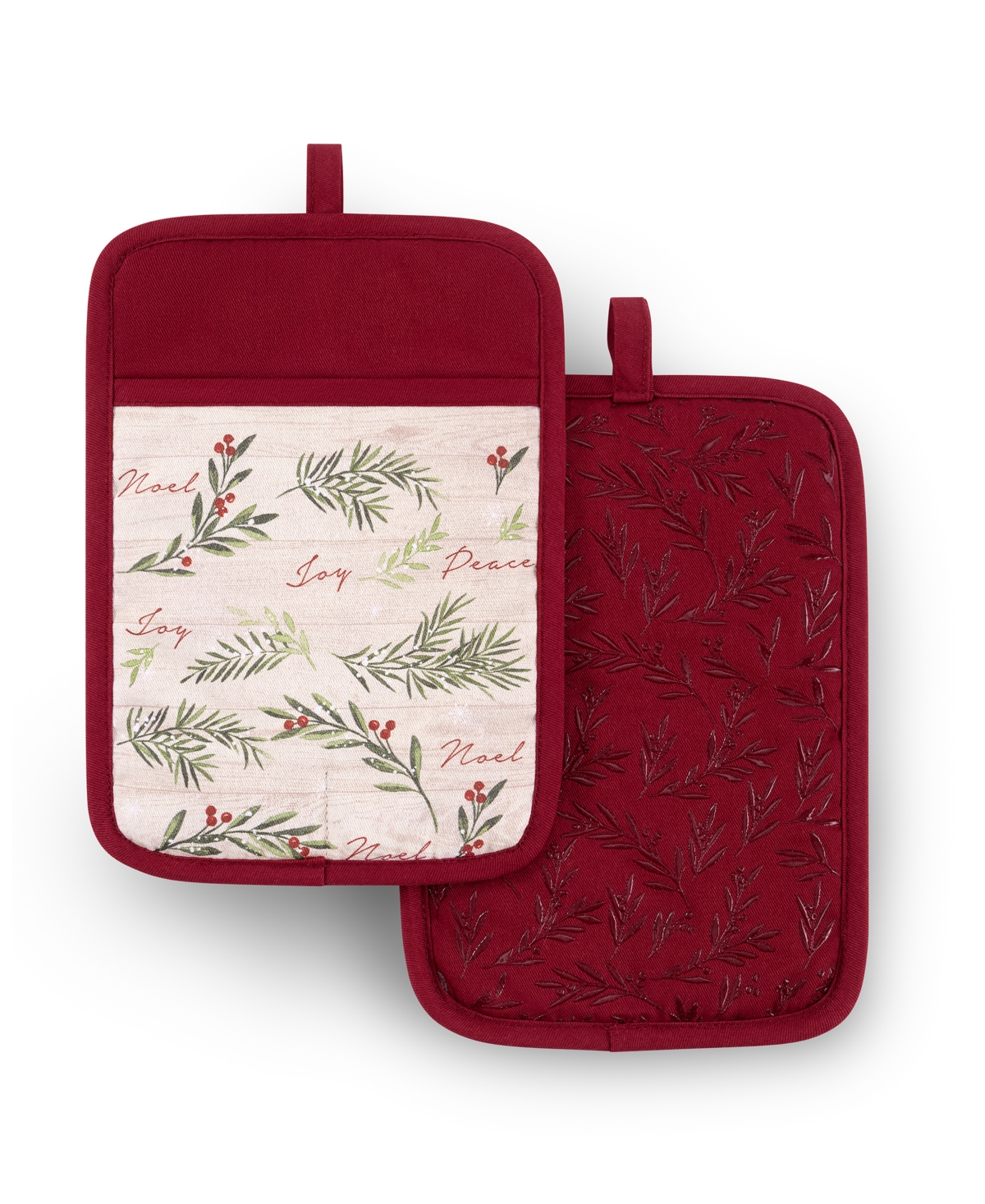 Click here for Elrene Holiday Tree Trimmings Oven Mitts  Set of 2... prices