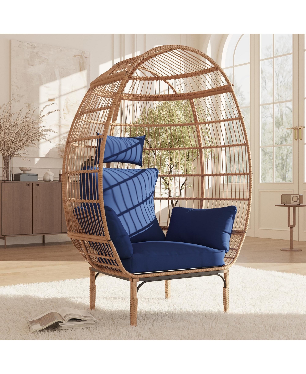 Click here for Wicker Egg Chair  Oversized Indoor Outdoor Lounge... prices