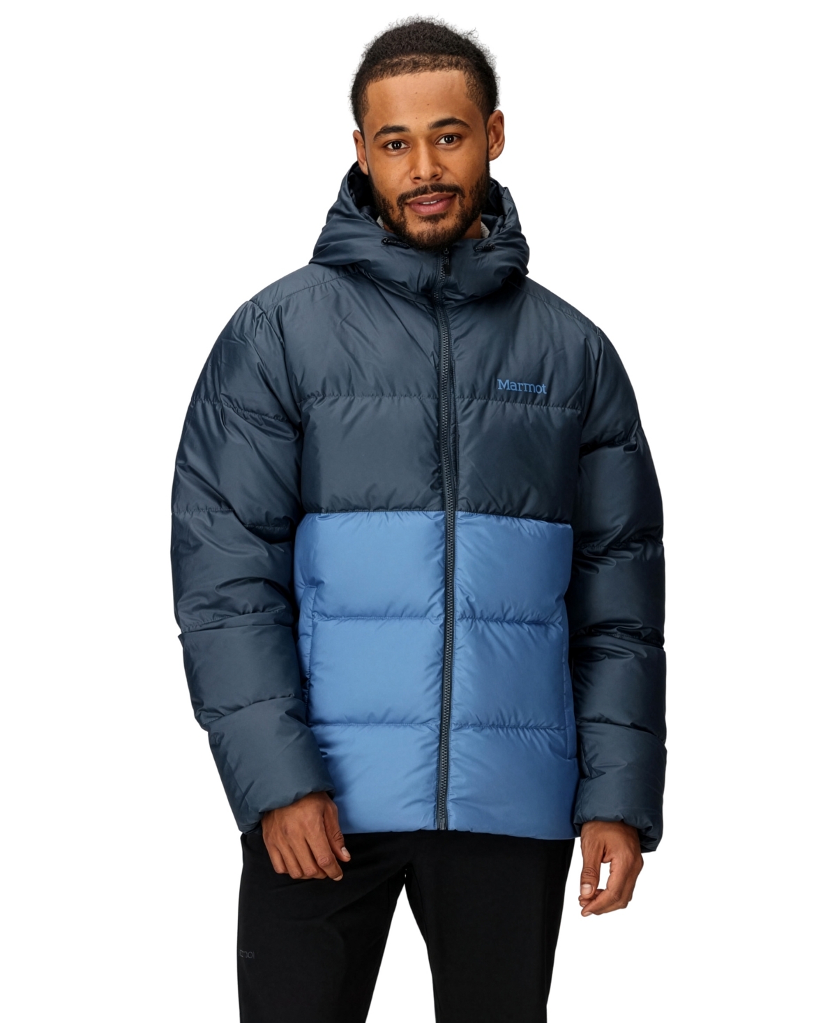 Click here for Marmot Mens Guides Down Hooded Jacket - Thunderhea... prices