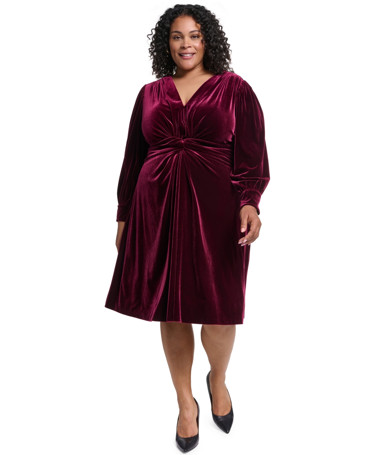 Click here for Vince Camuto Plus Size Twist Front Long-Sleeve Coc... prices