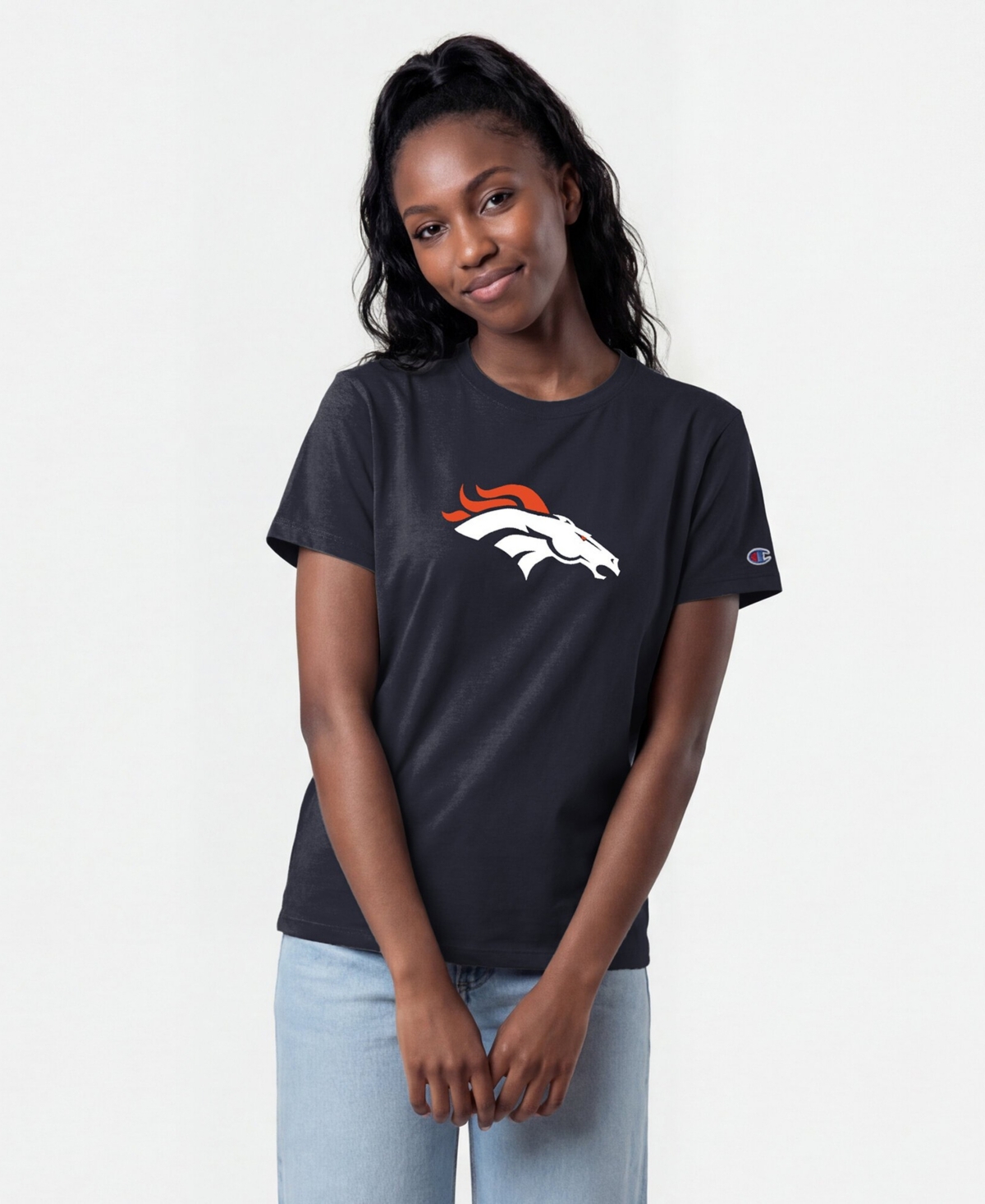 Click here for Champion Womens Denver Broncos Cotton-Blend Logo T... prices