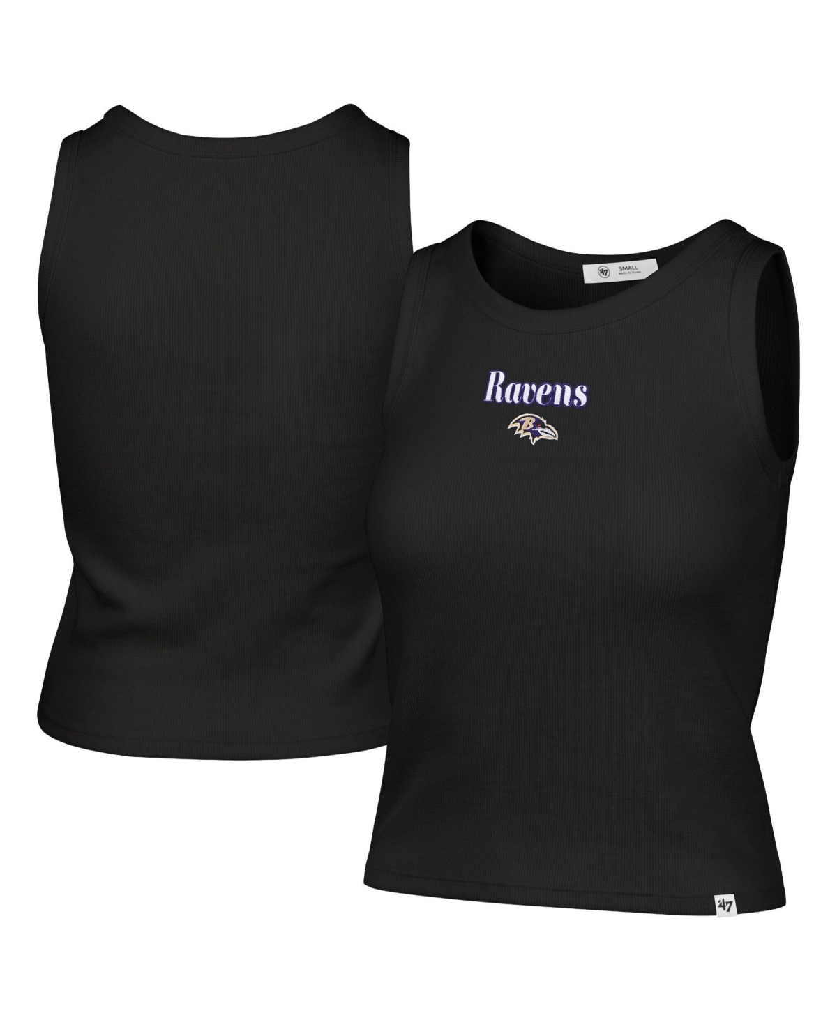 Click here for 47 Brand Womens Baltimore Ravens Cropped-Ribbed Co... prices