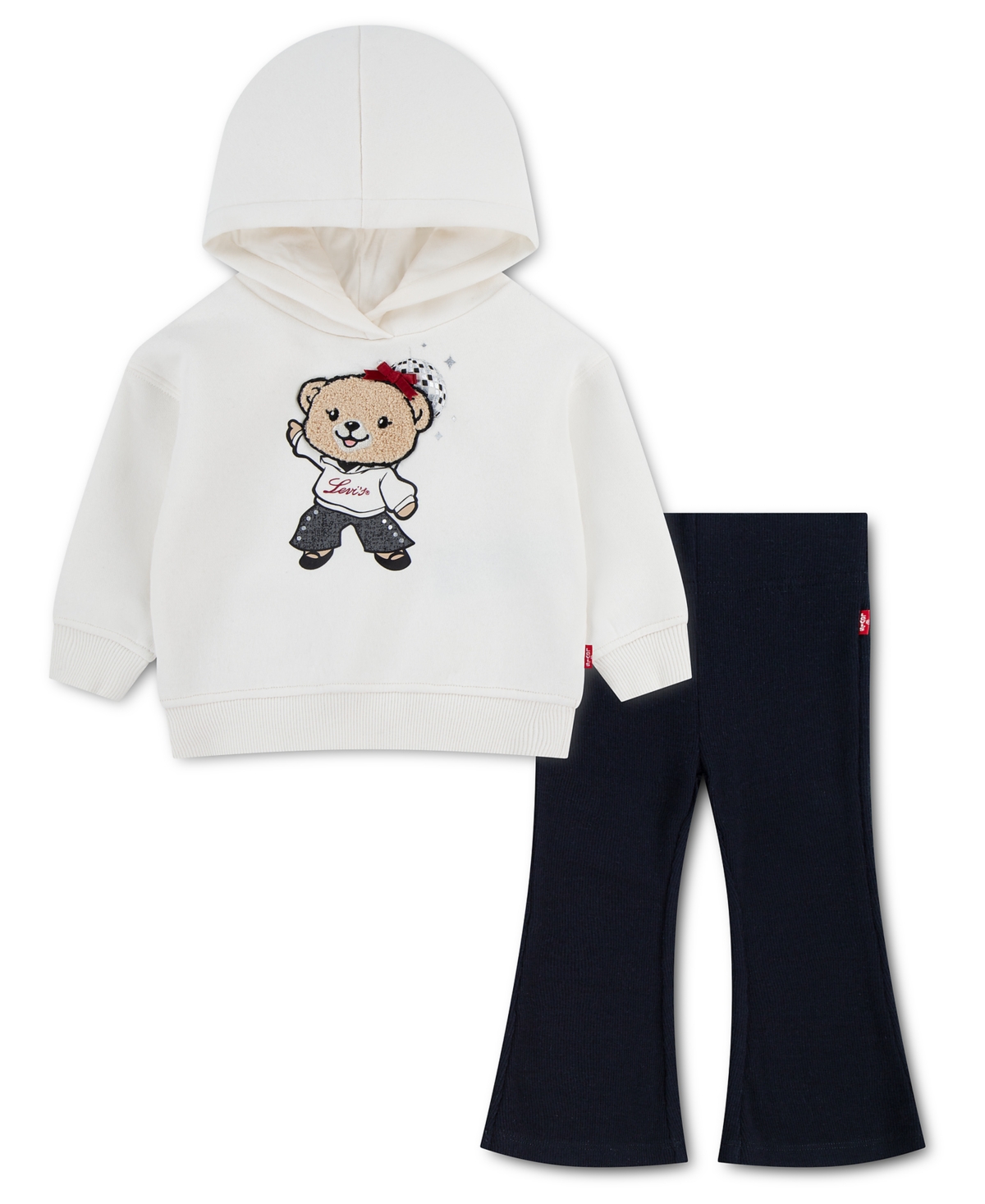 Click here for Levis Baby Girls Bear Hoodie and Flared Pants  2-P... prices