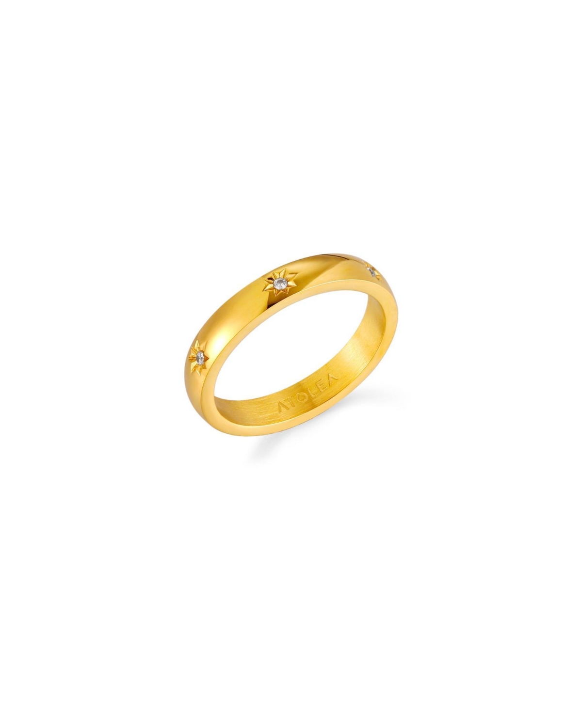 Click here for Atolea Sparkling Band Ring - Gold prices