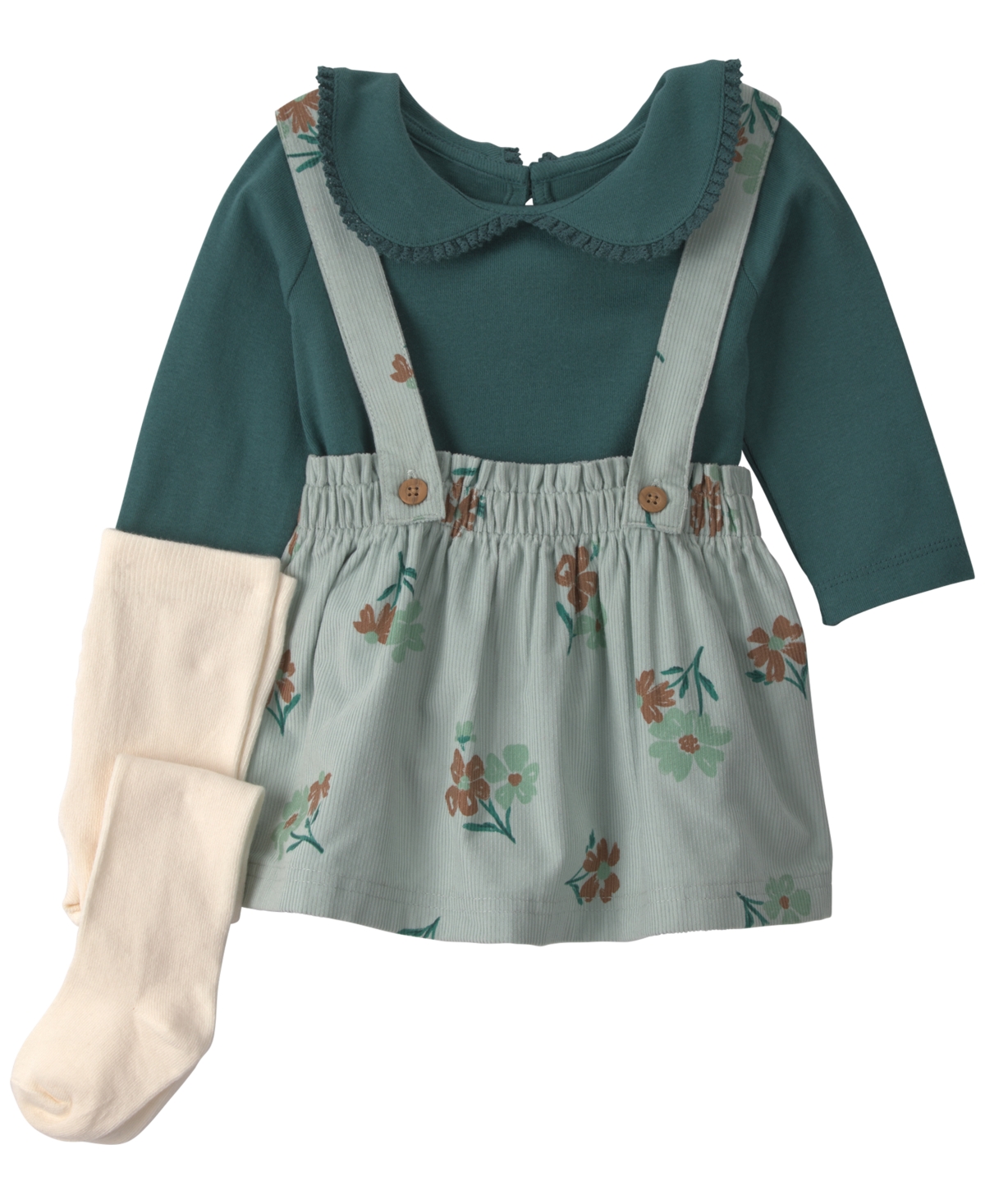 Click here for Carters Baby Girls T-Shirt  Floral Corduroy Dress... prices