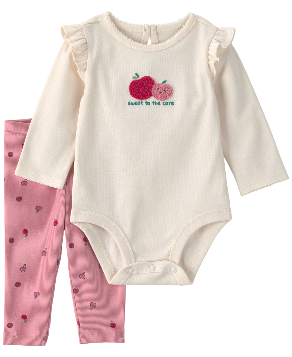 Click here for Carters Baby Girls Apple Bodysuit and Pants  2-Pie... prices