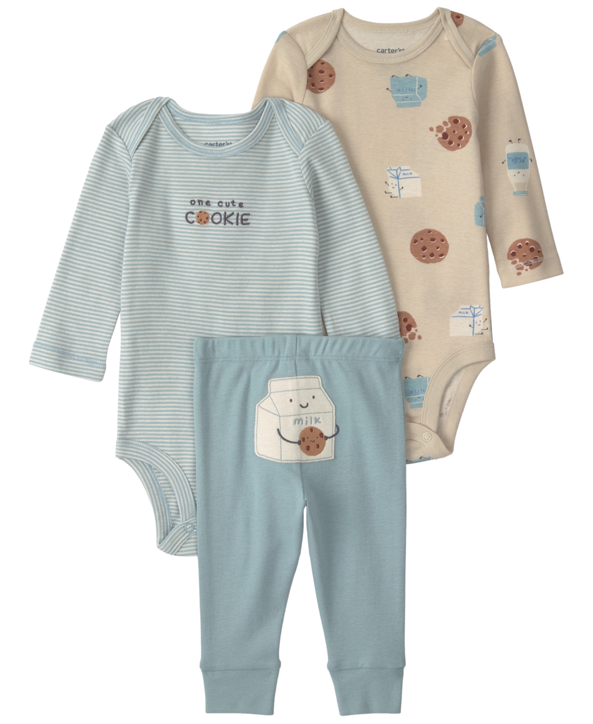Click here for Carters Baby Boys Milk and Cookies Long-Sleeve Bod... prices