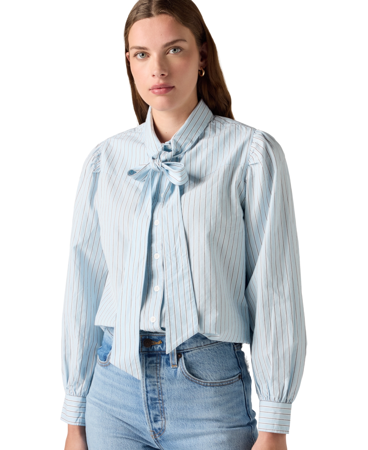 Click here for Levis Womens Judice Western Striped Relaxed-Fit Sh... prices