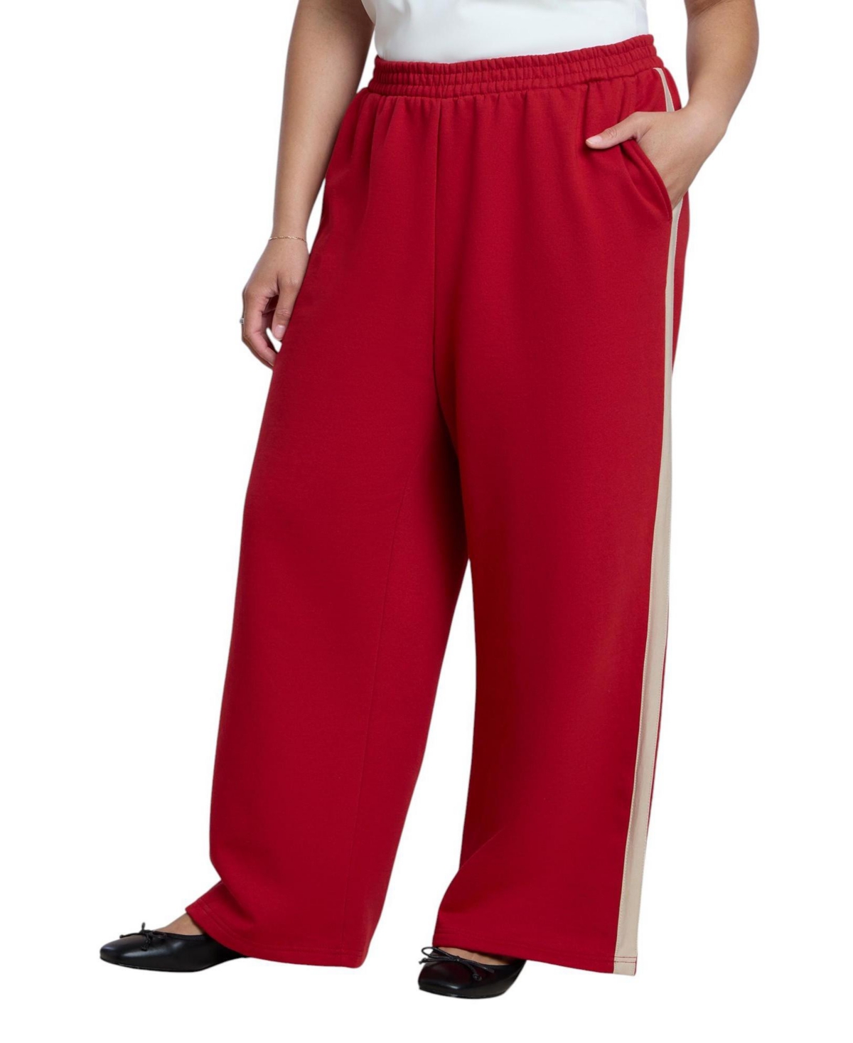 Click here for Eloquii Womens Plus Size Stripe Detail Sweatpant -... prices