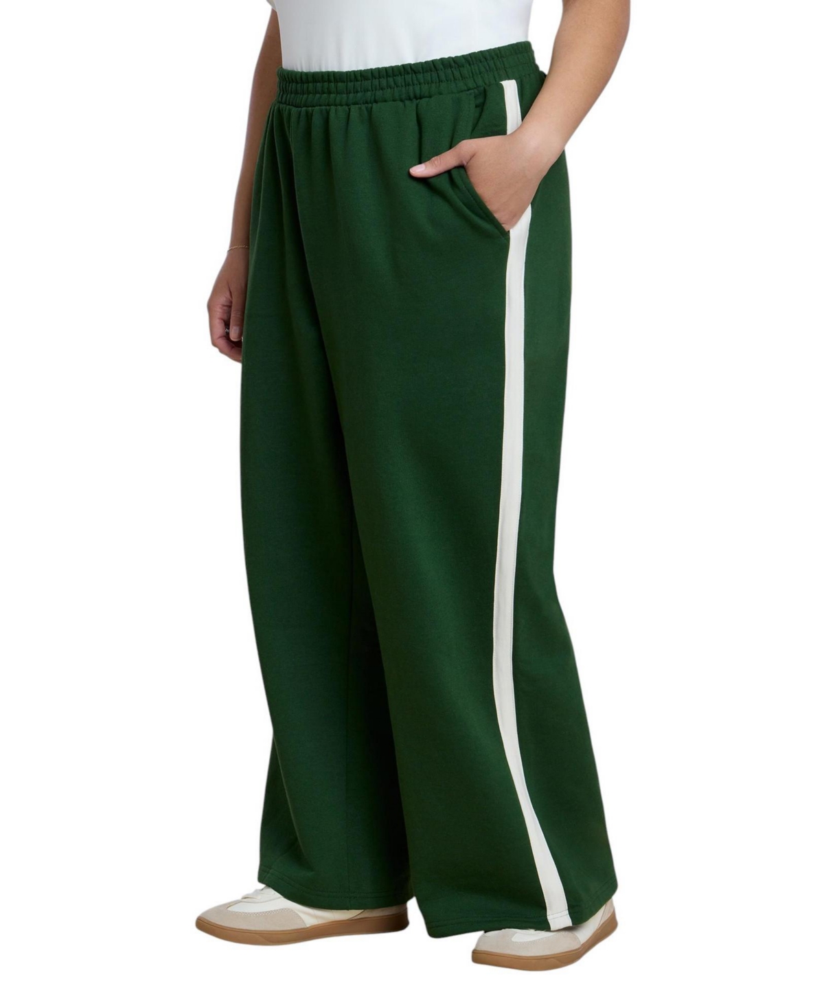 Click here for Eloquii Womens Plus Size Stripe Detail Sweatpant -... prices