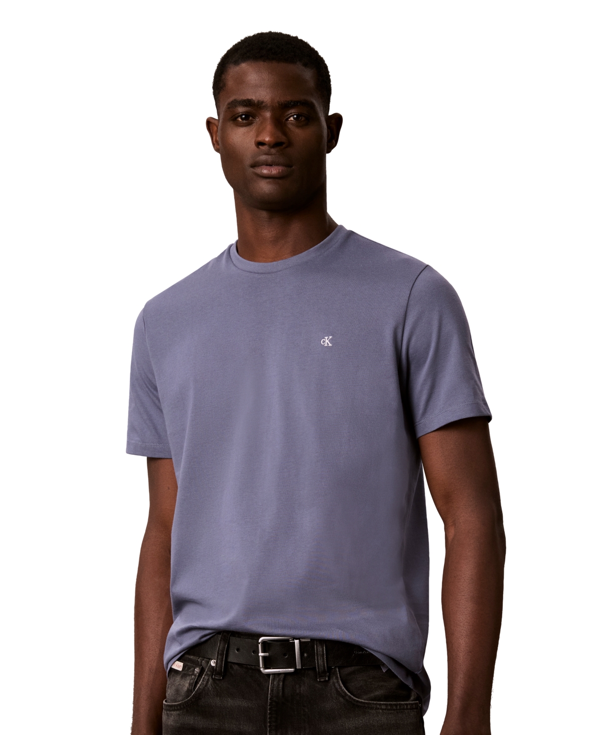 Click here for Calvin Klein Mens Solid Crewneck T-Shirt - Grisail... prices