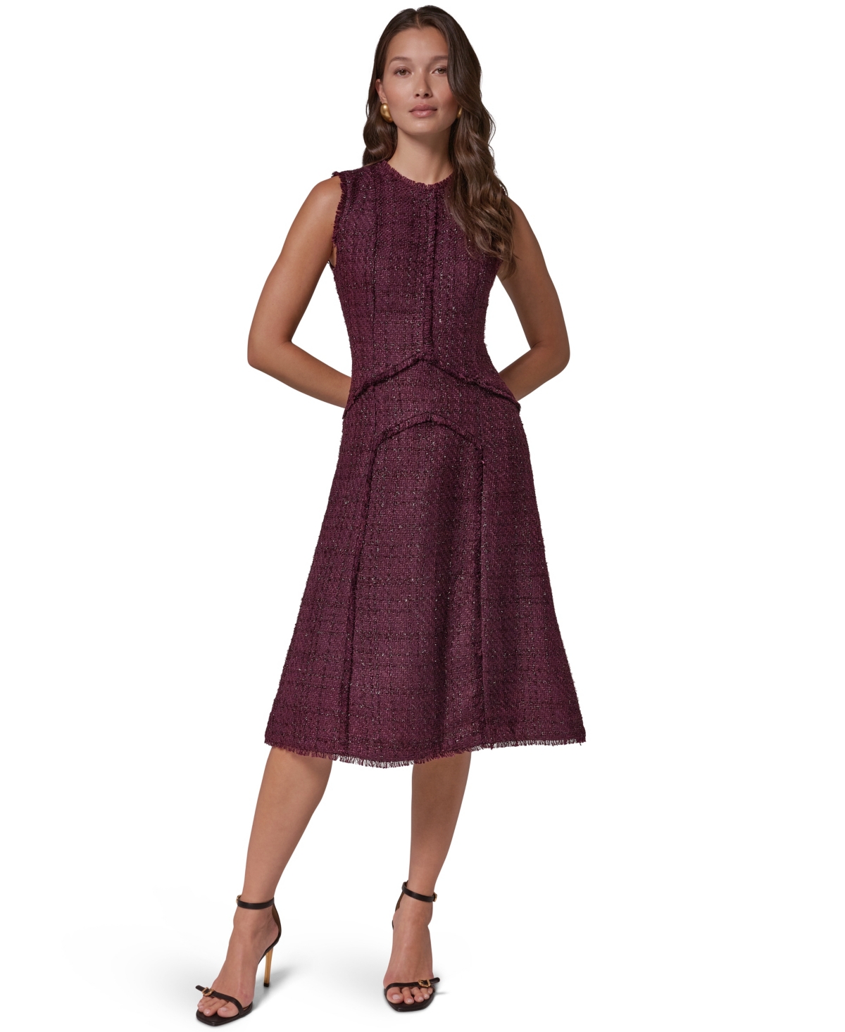 Click here for Donna Karan New York Womens Textured Tweed A-Line... prices
